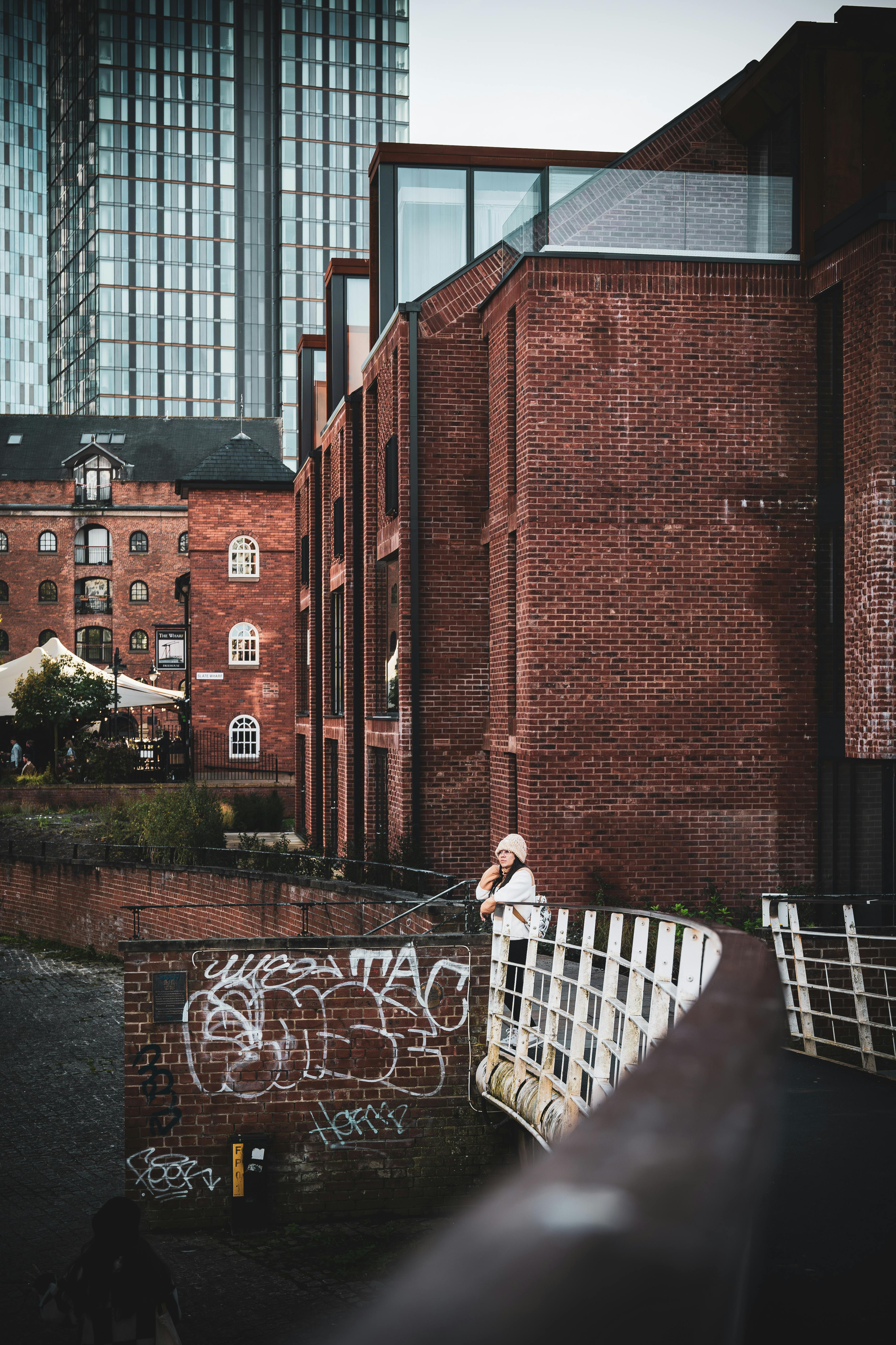 Postindustrial Brick Architecture by the Canal in Castlefield ...