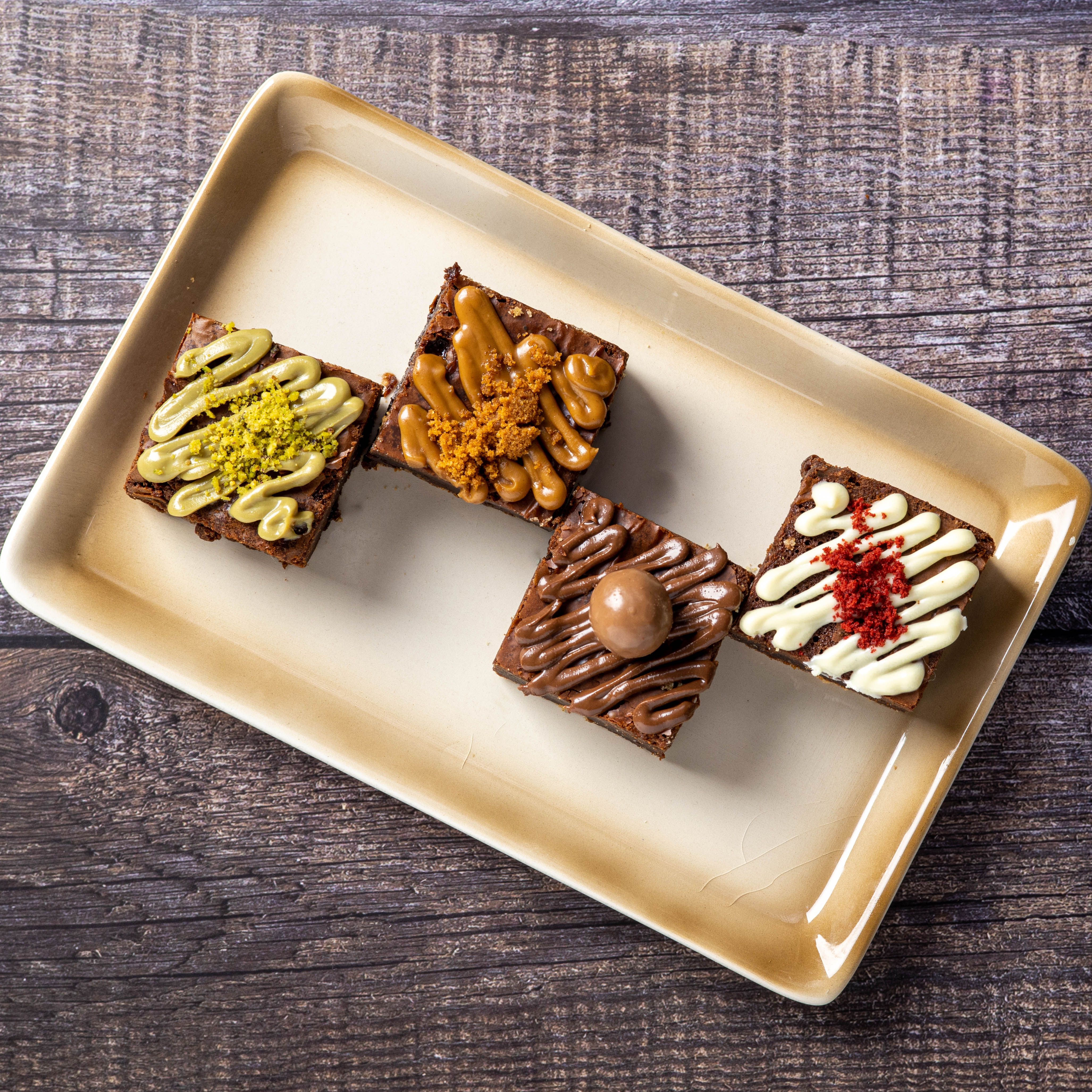 Top View of Cake Slices on a Tray · Free Stock Photo