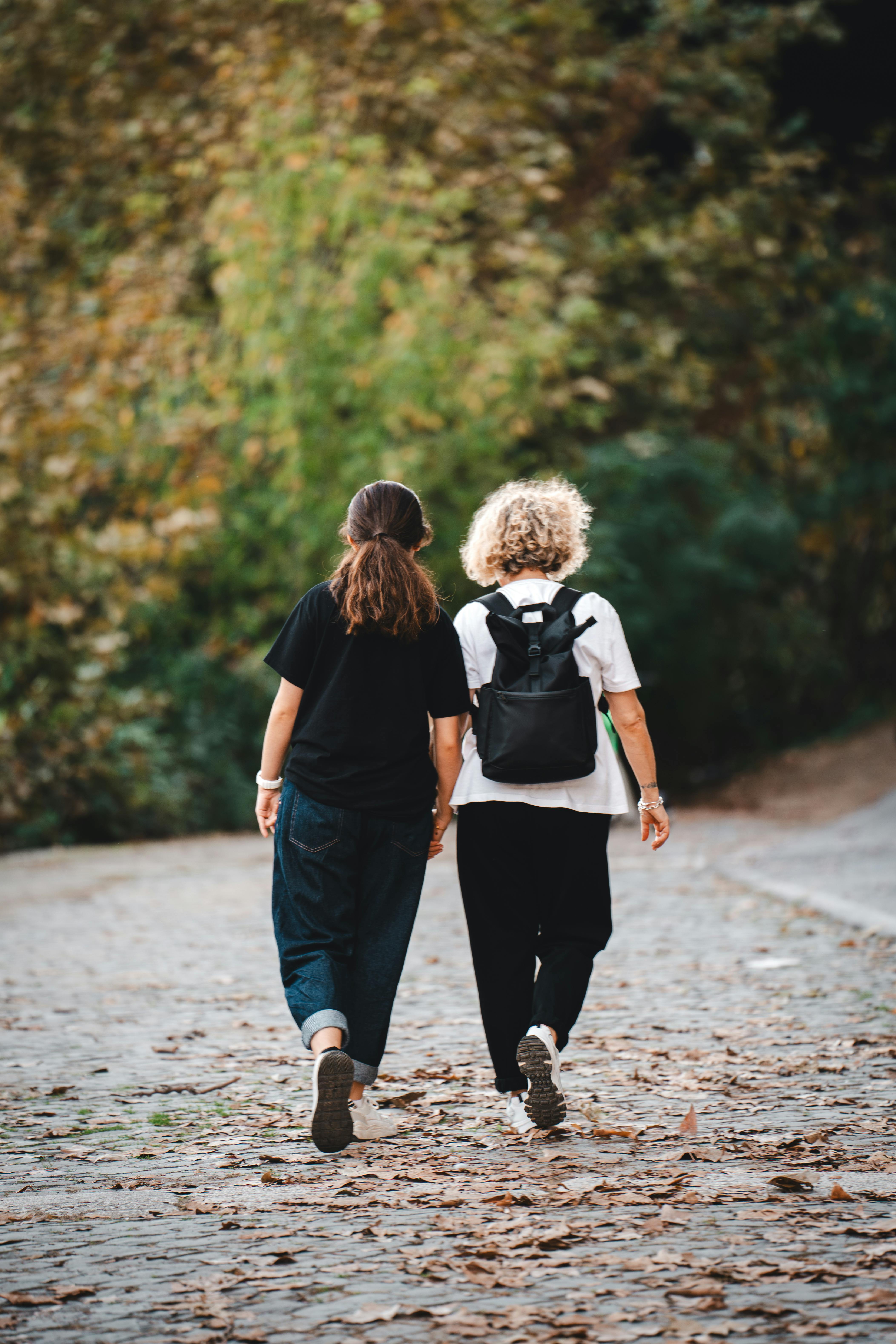 Girl Walking With Backpack Photos, Download The BEST Free Girl Walking ...