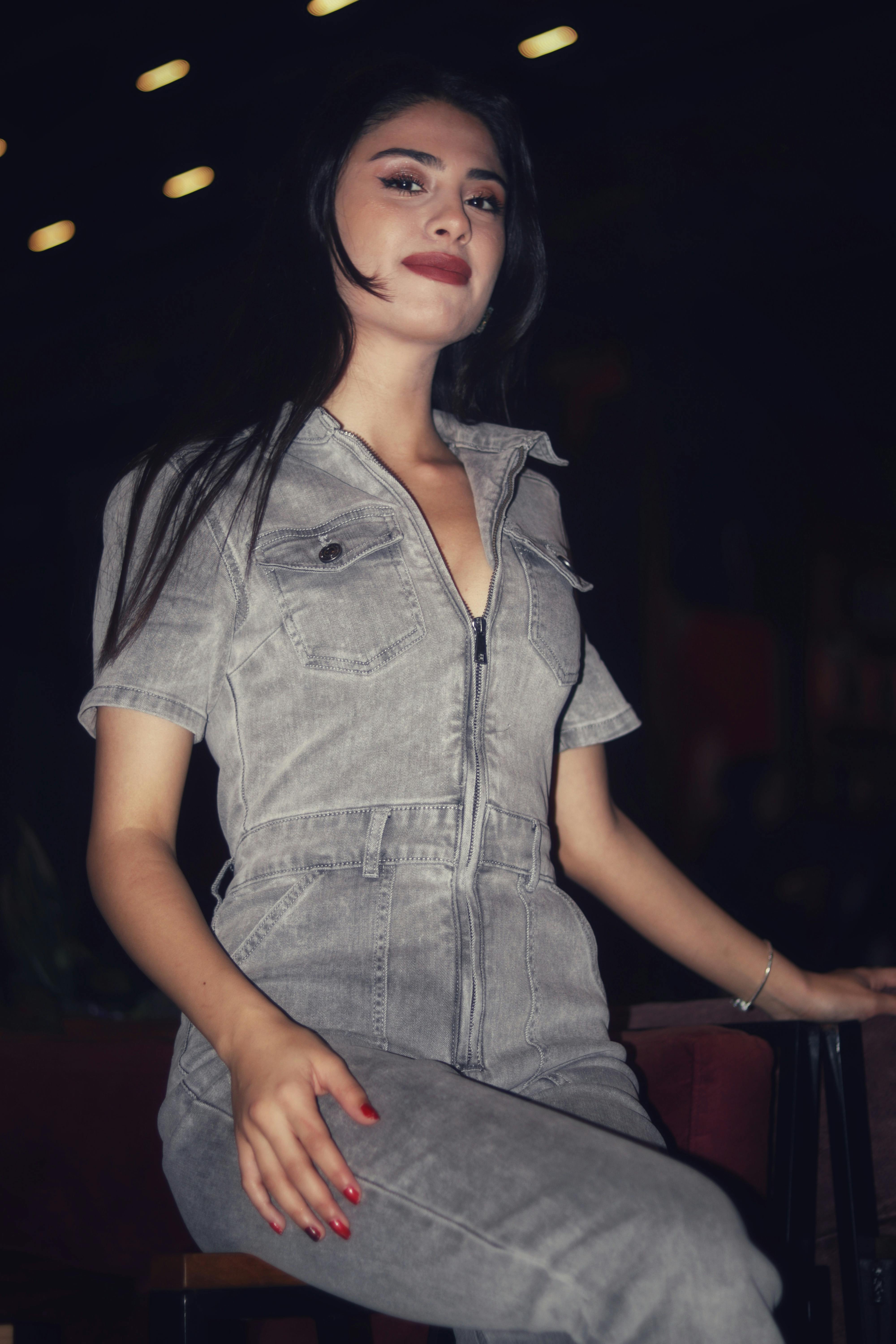 Model in Jean Jumper · Free Stock Photo