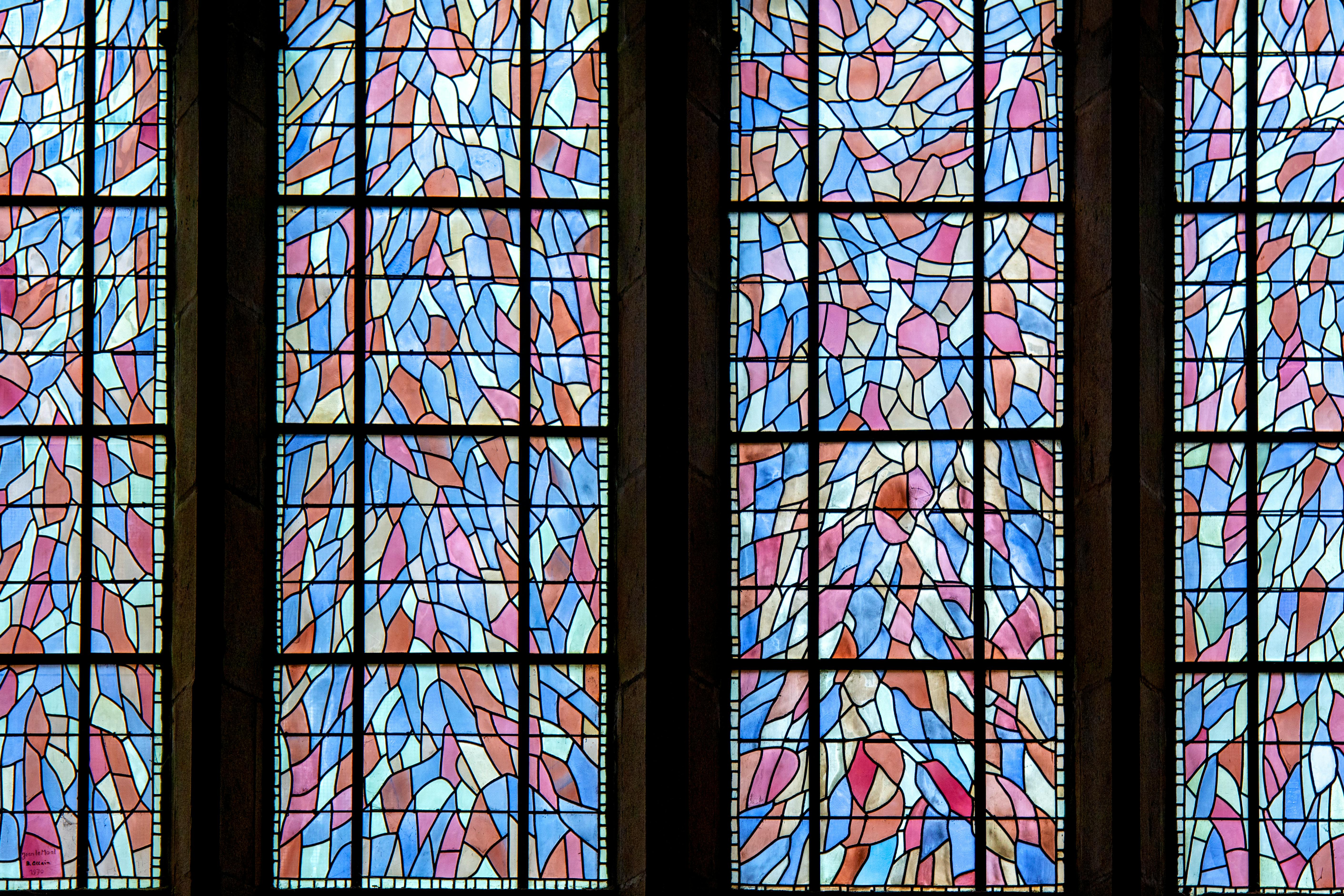 Stained Multi Colored Windows of Cologne Cathedral · Free Stock Photo