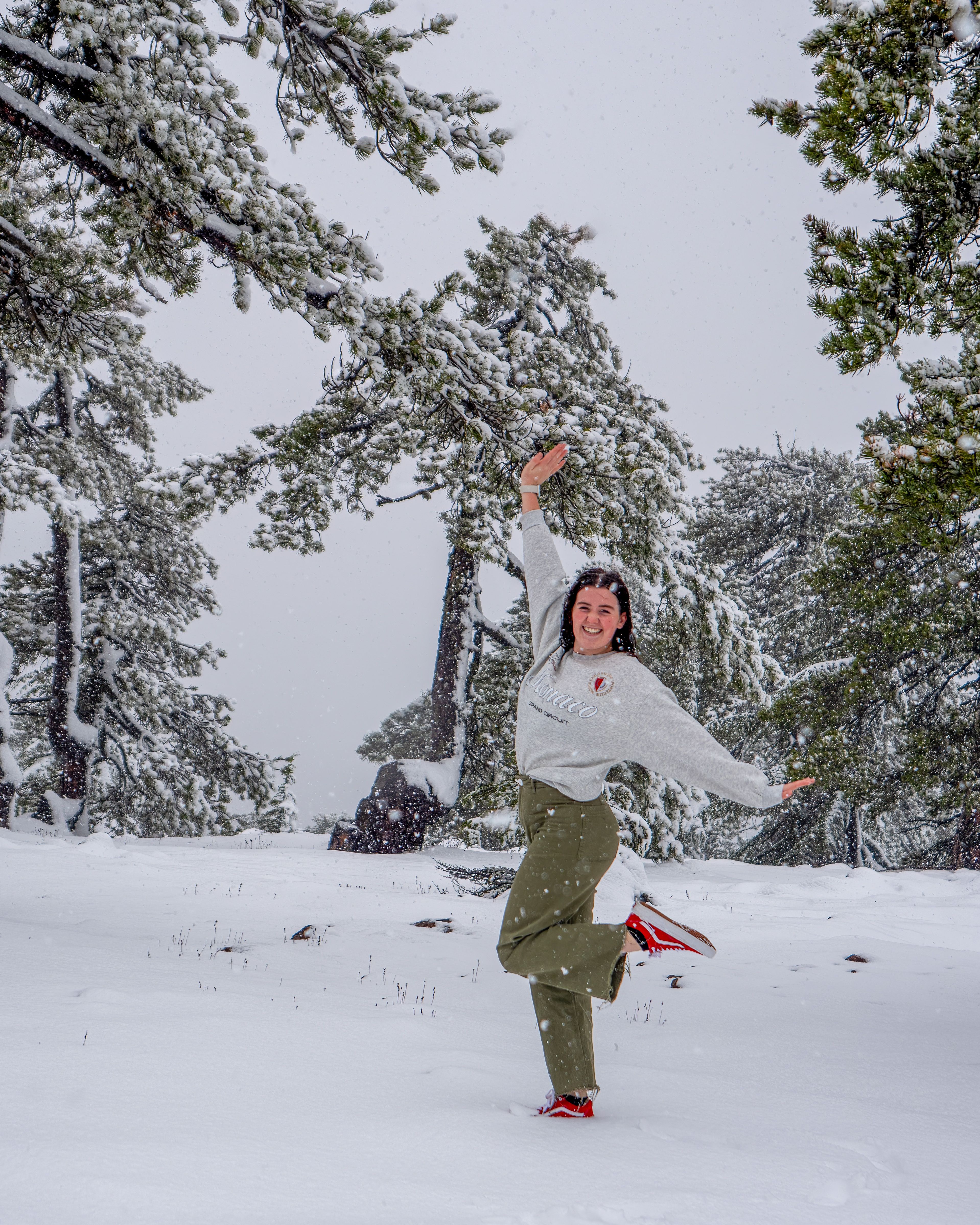 Woman Posing in Snow in Winter · Free Stock Photo