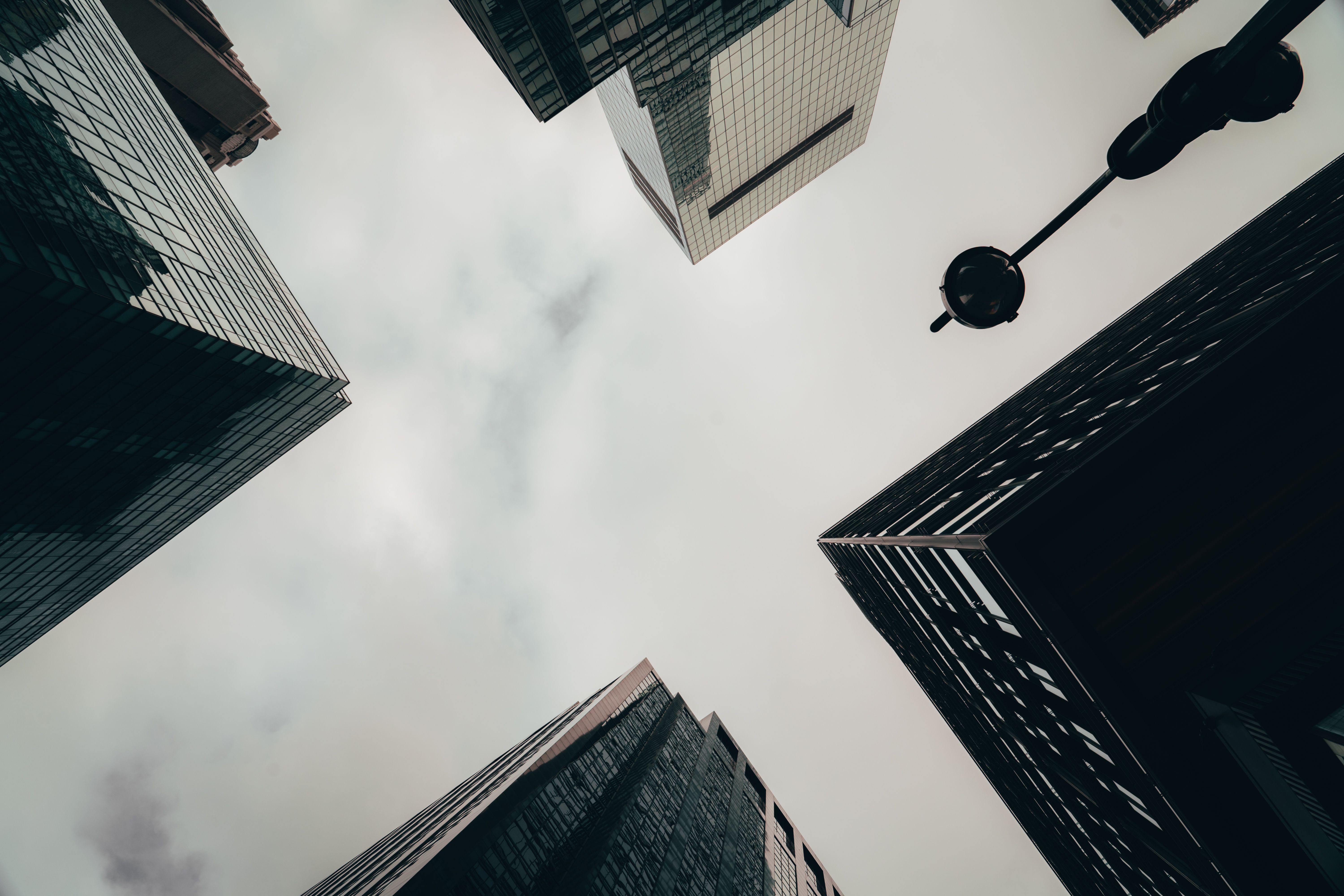 Low-Angle Photography of Glass Buildings · Free Stock Photo