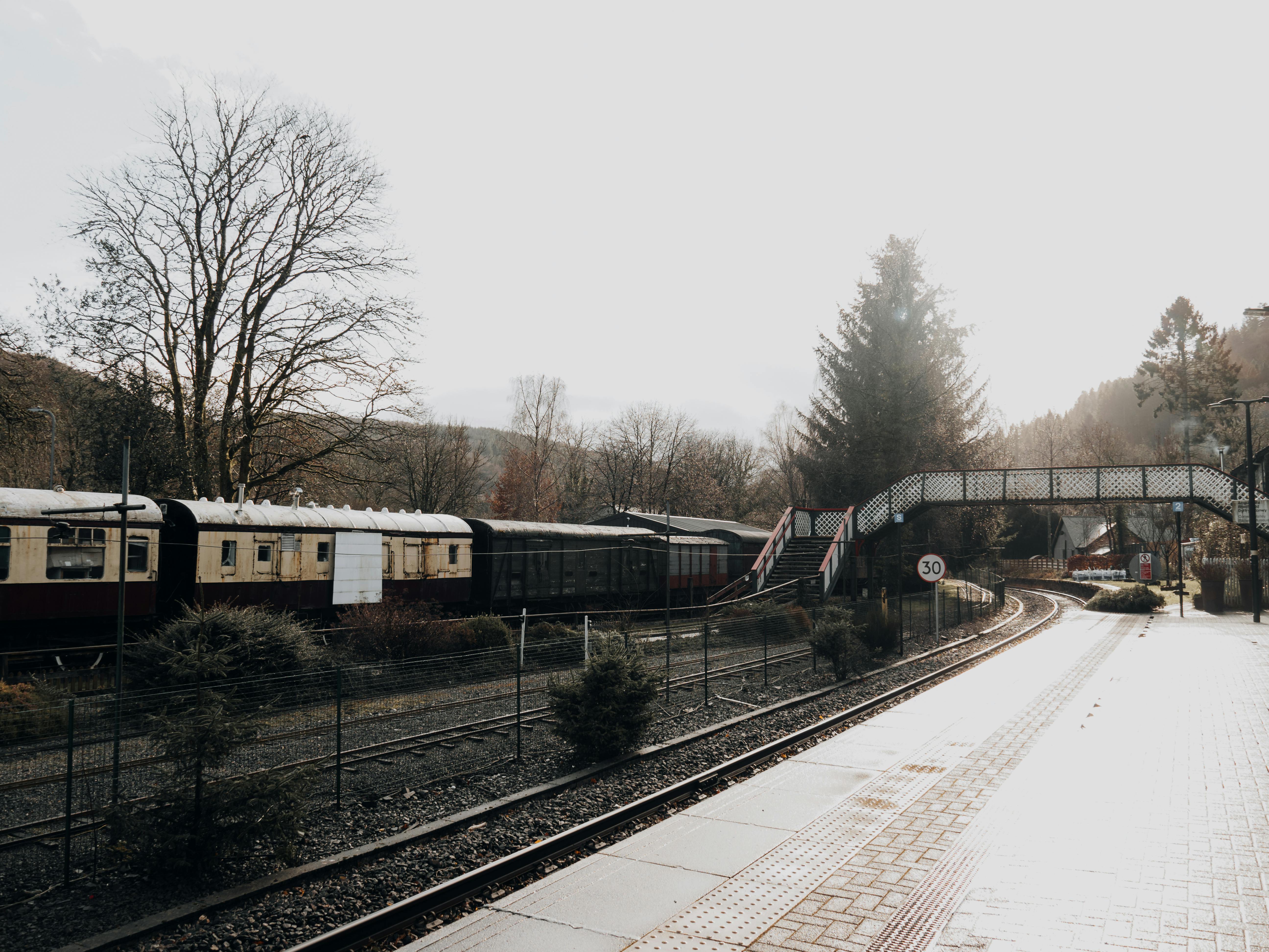Train Station on Winter Day · Free Stock Photo
