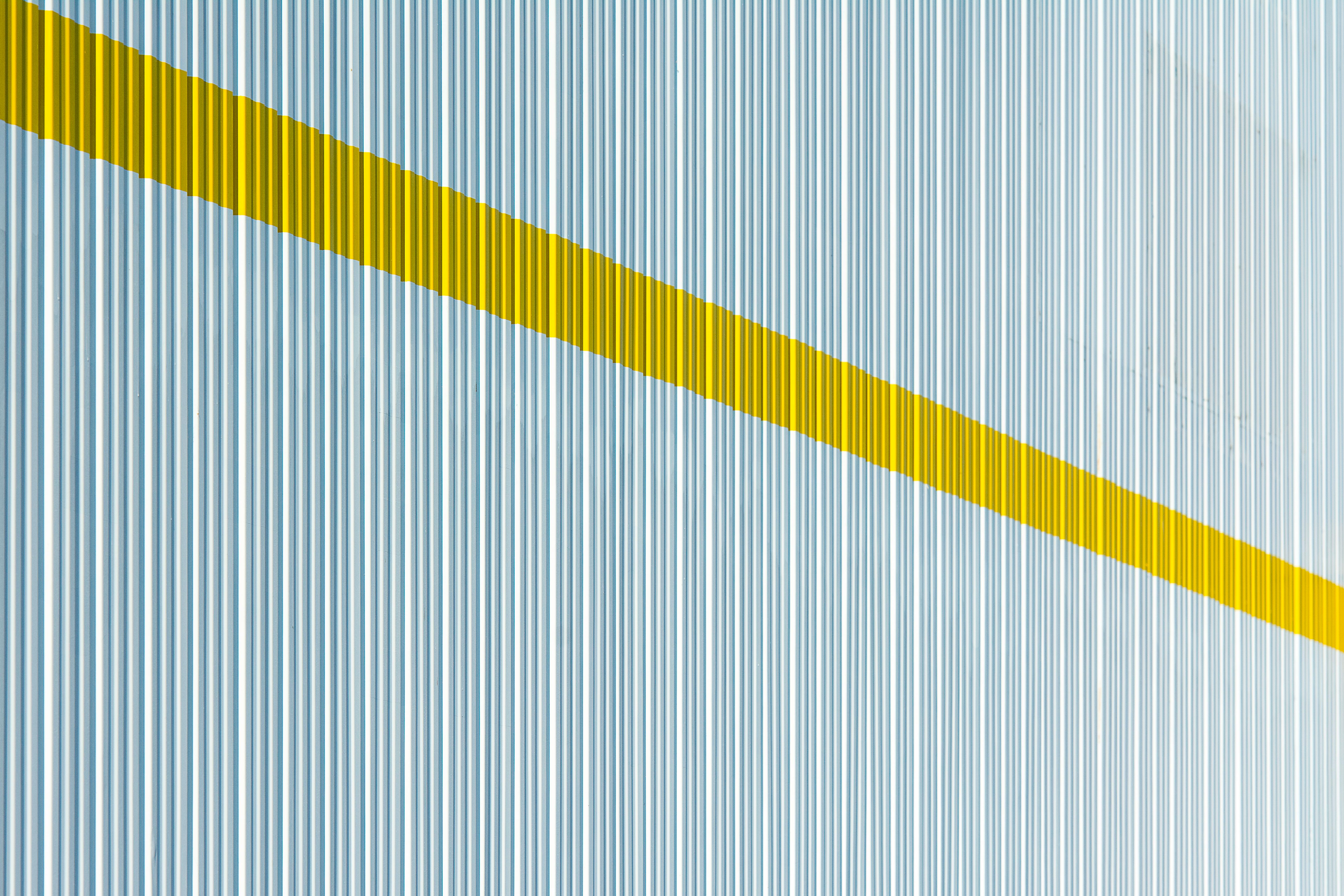 Yellow Line on White Stripes · Free Stock Photo