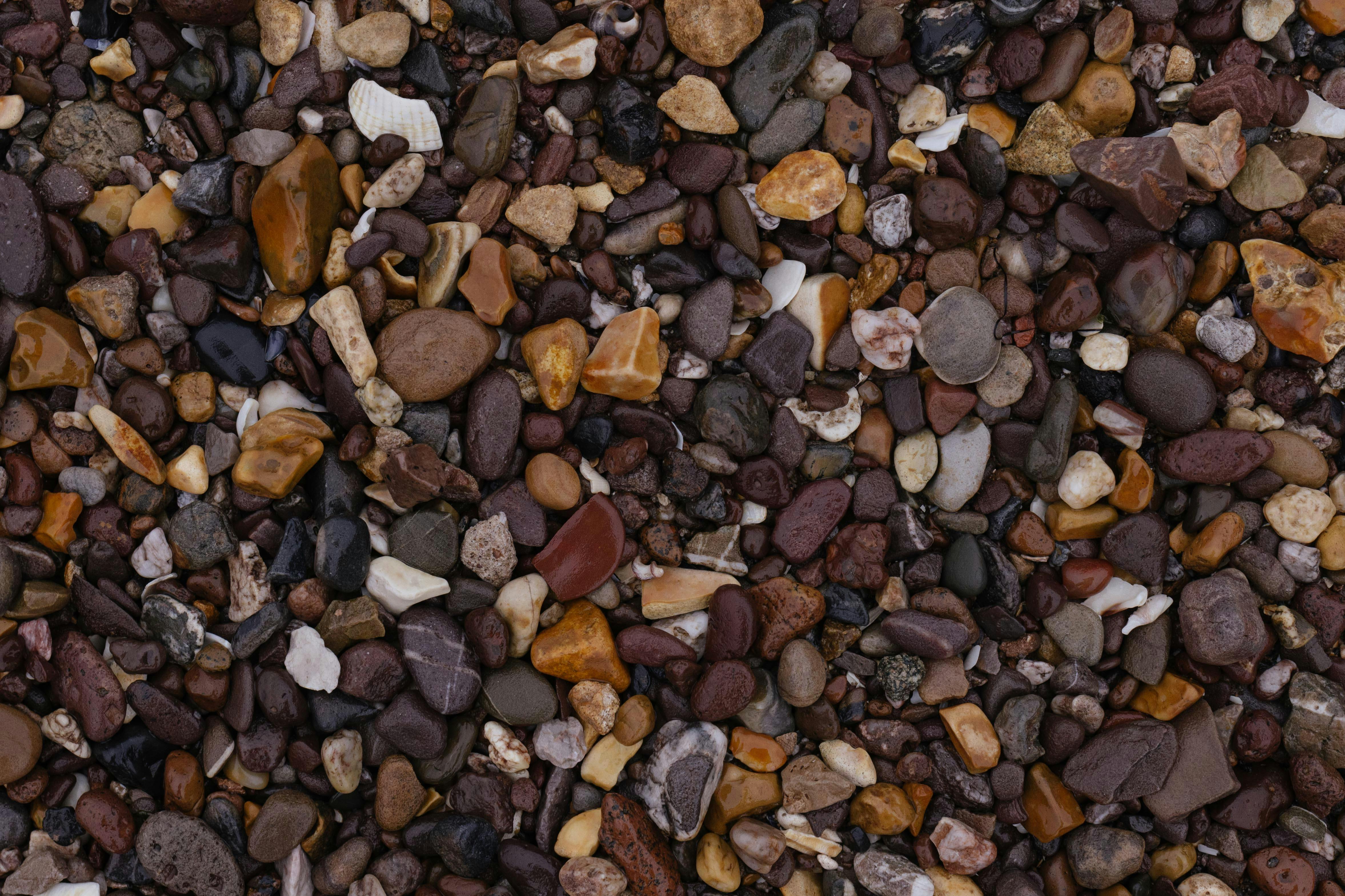 A close up of a pile of rocks and pebbles · Free Stock Photo