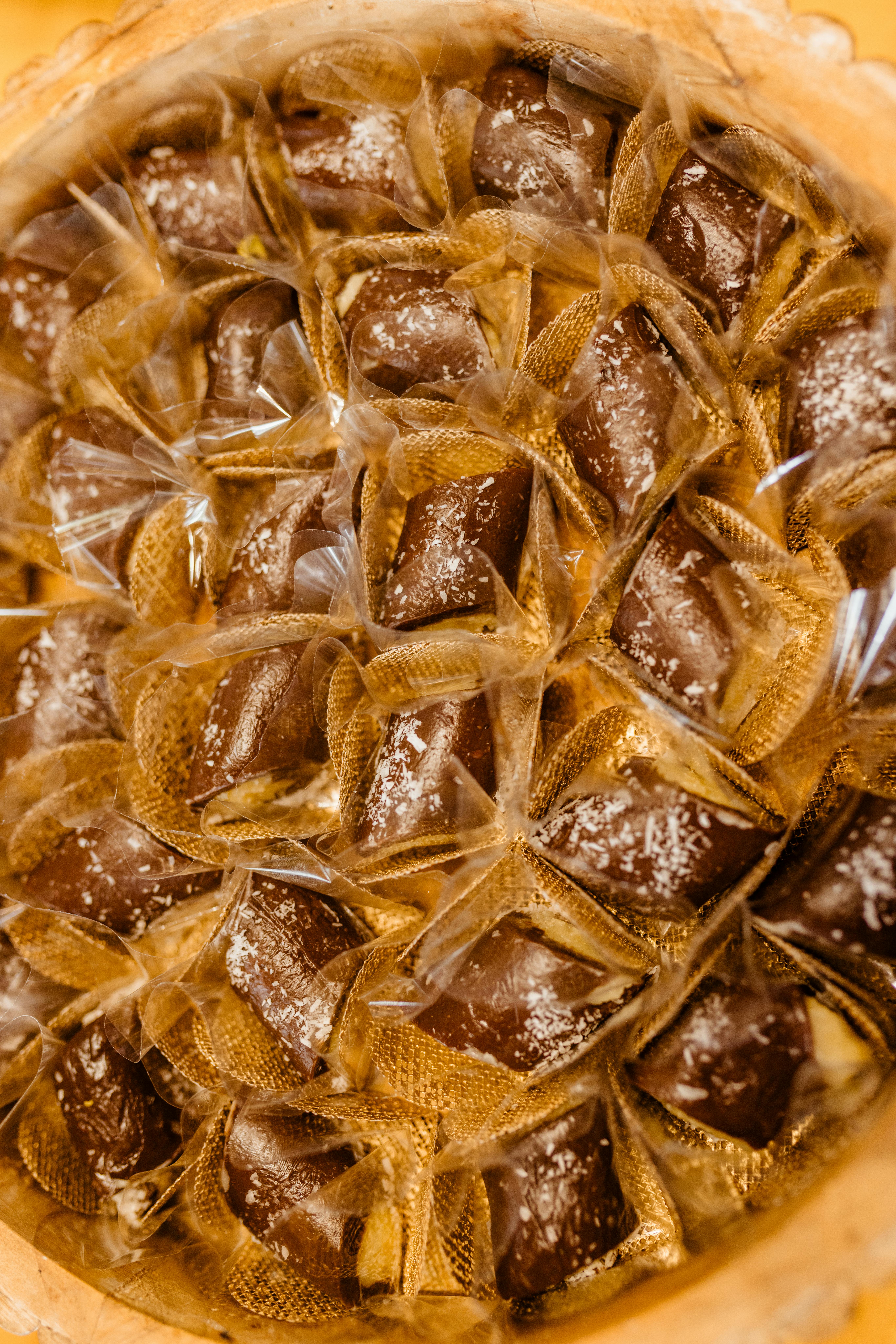 Close-up of a Box of Chocolate Pralines · Free Stock Photo
