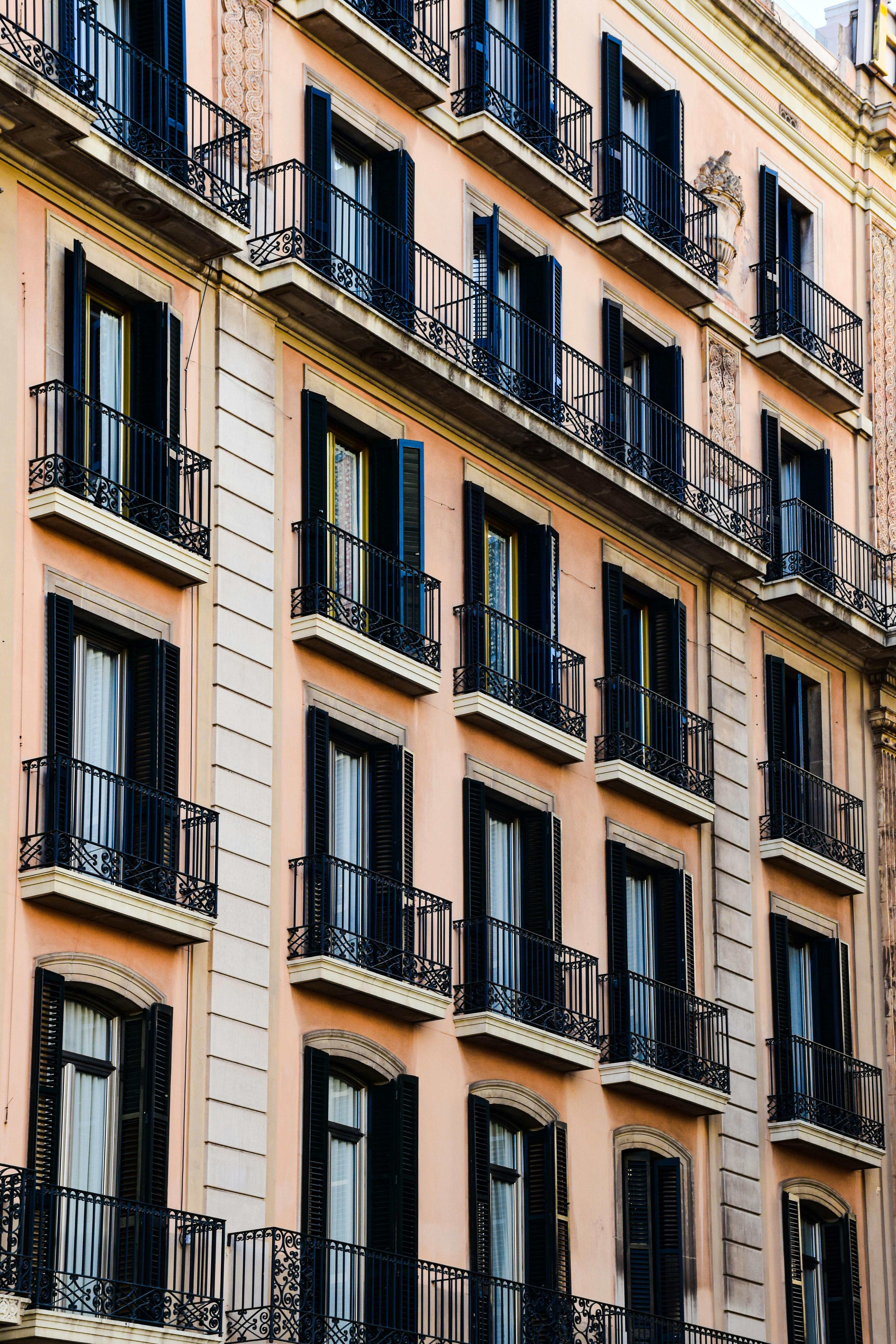 Windows in a Tenement in Barcelona · Free Stock Photo