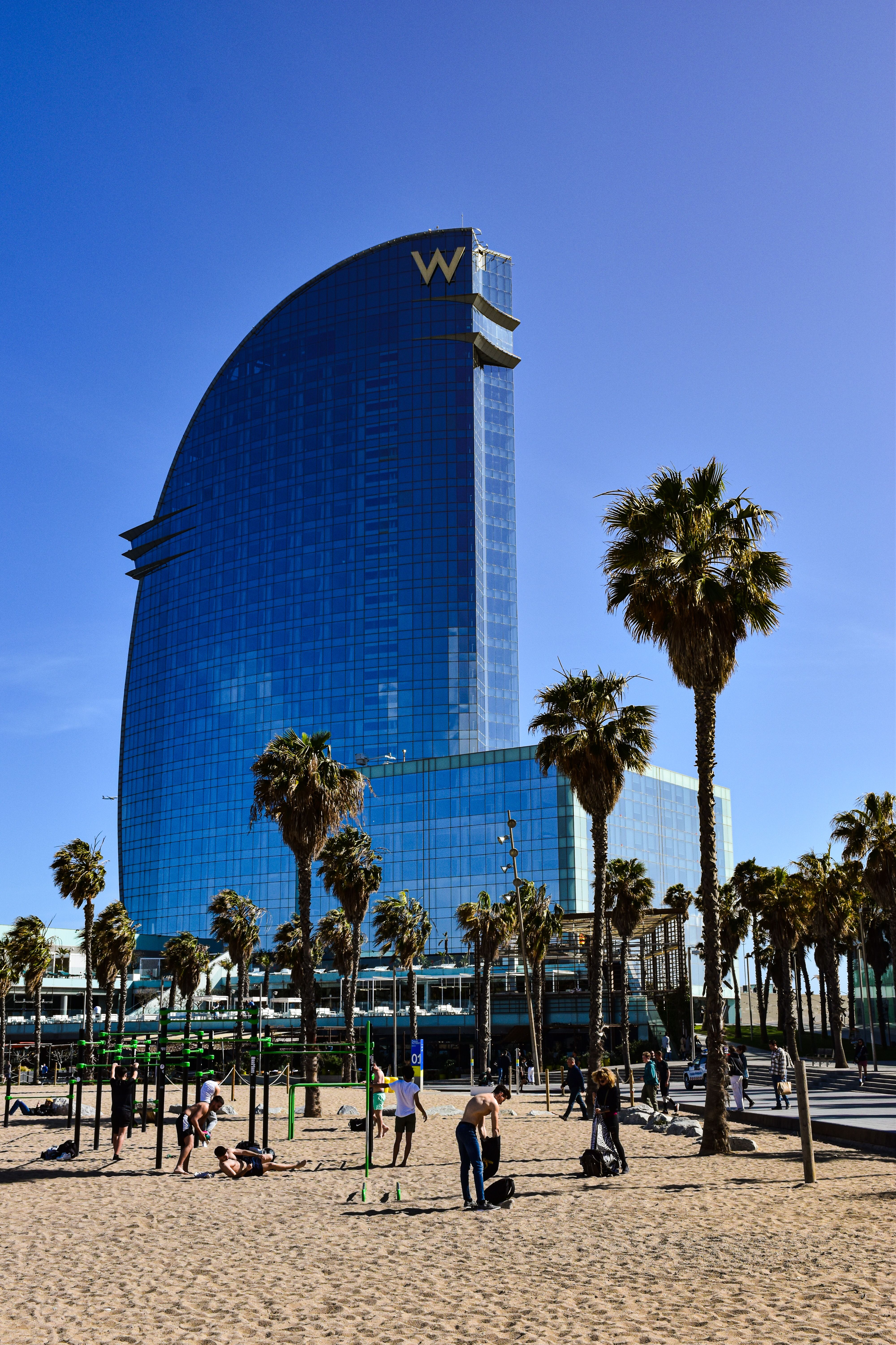 View of the W Barcelona Beachfront Hotel Building · Free Stock Photo
