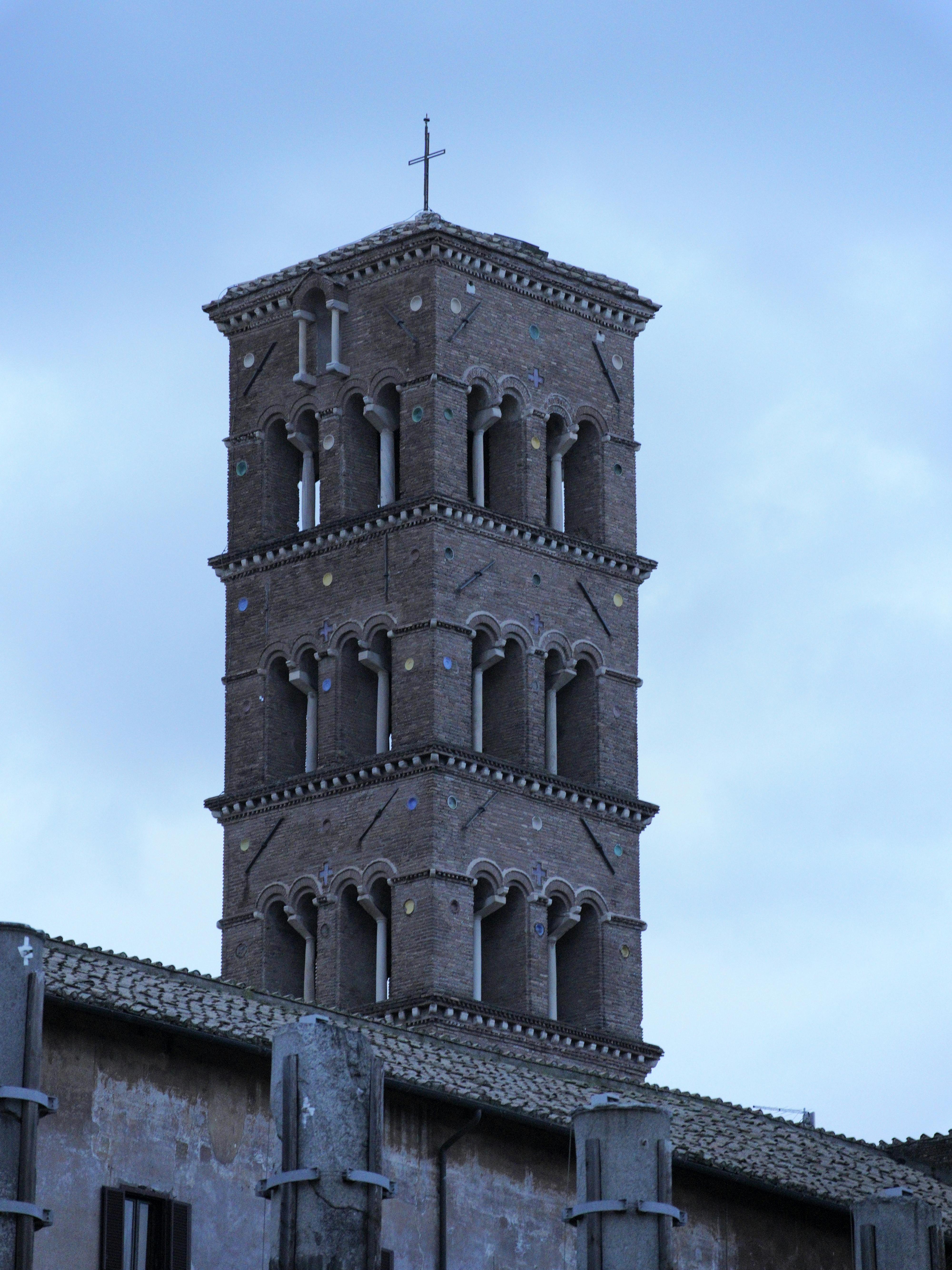 Tower of Santa Francesca Romana Basilica in Rome · Free Stock Photo