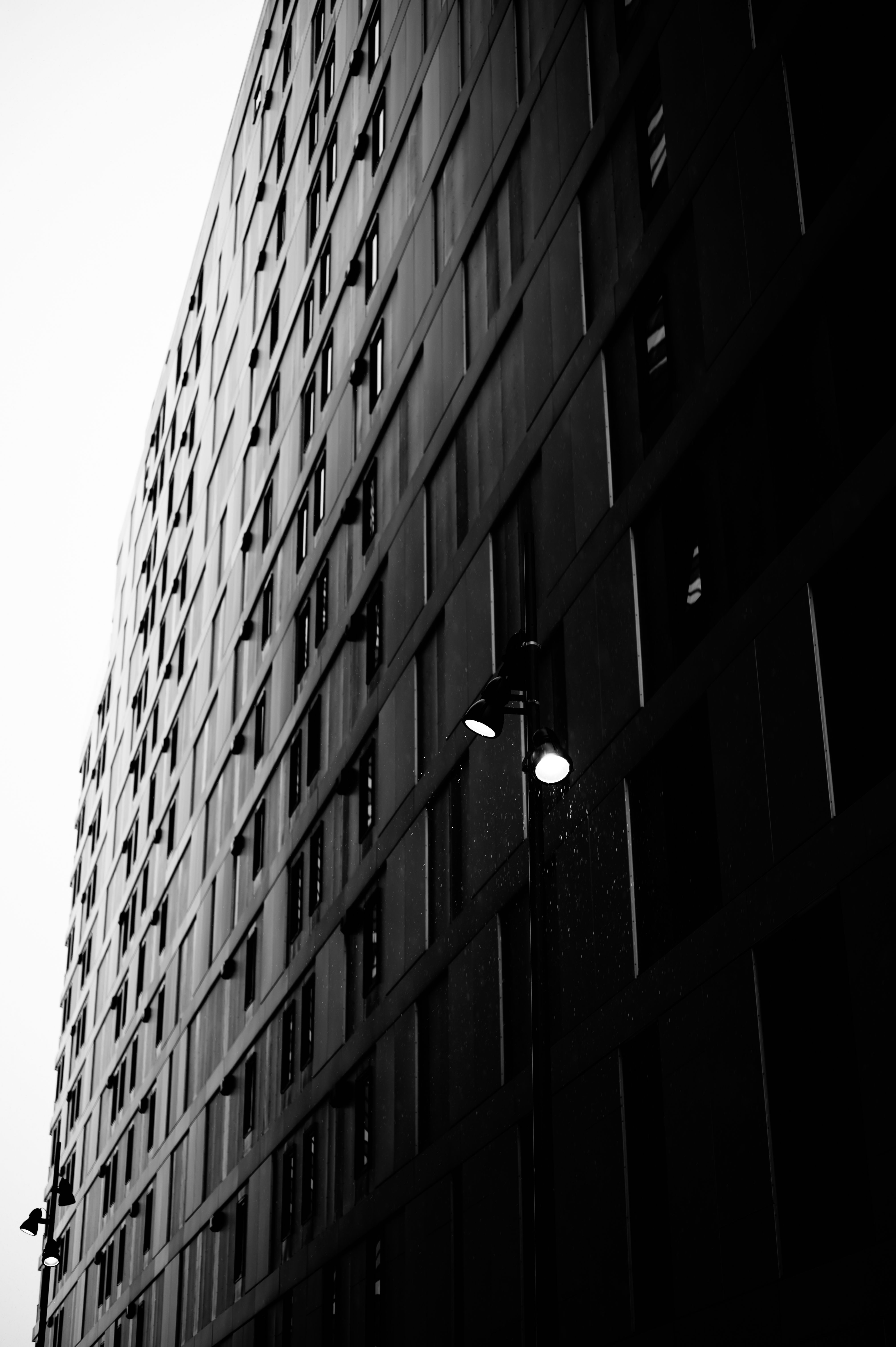 Gray Concrete Building Exterior With Geometric Design · Free Stock Photo