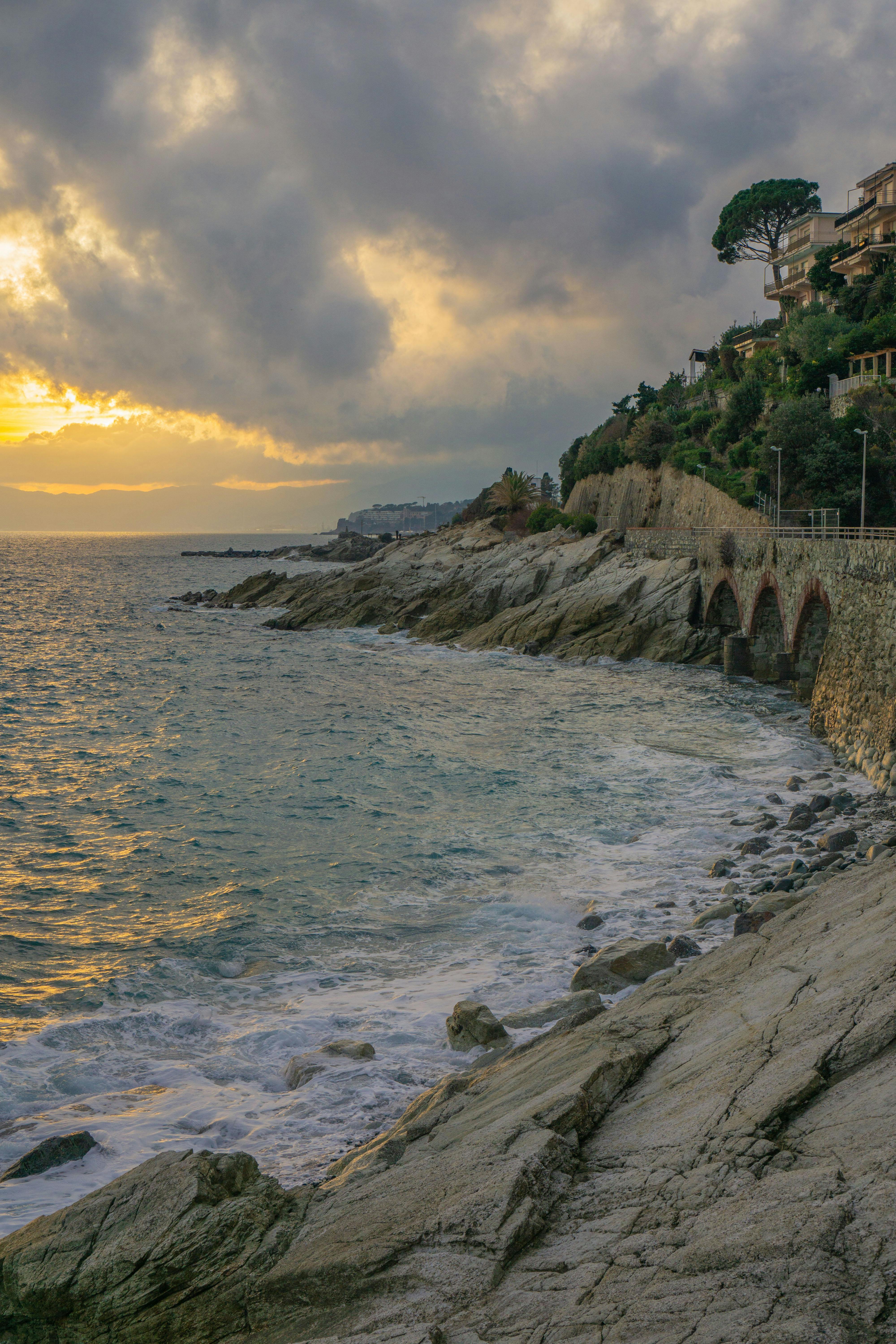 Bridge between Rocks by Sea · Free Stock Photo