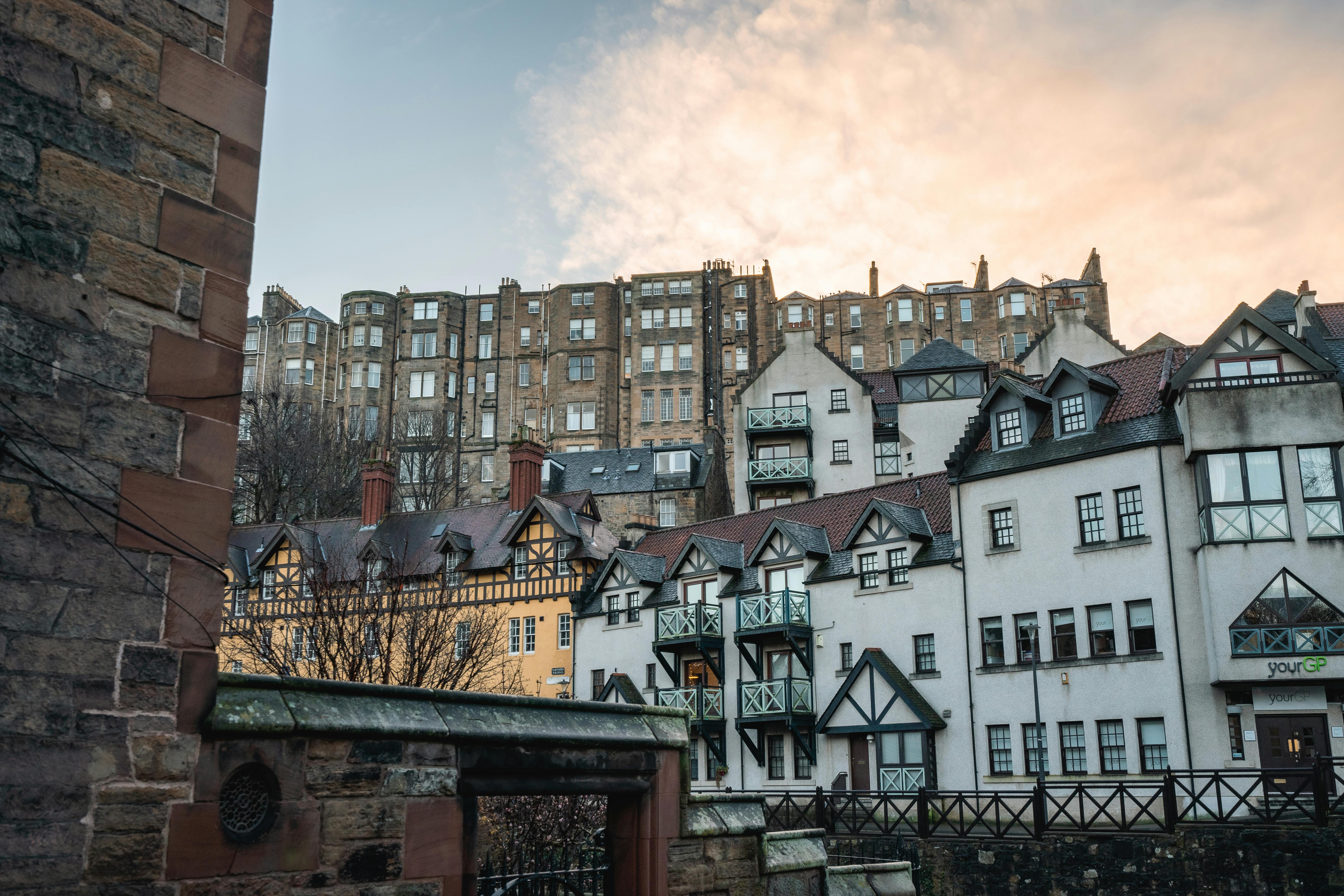 Dean Village, beautiful historic village in Edinburgh, Scotland. · Free ...