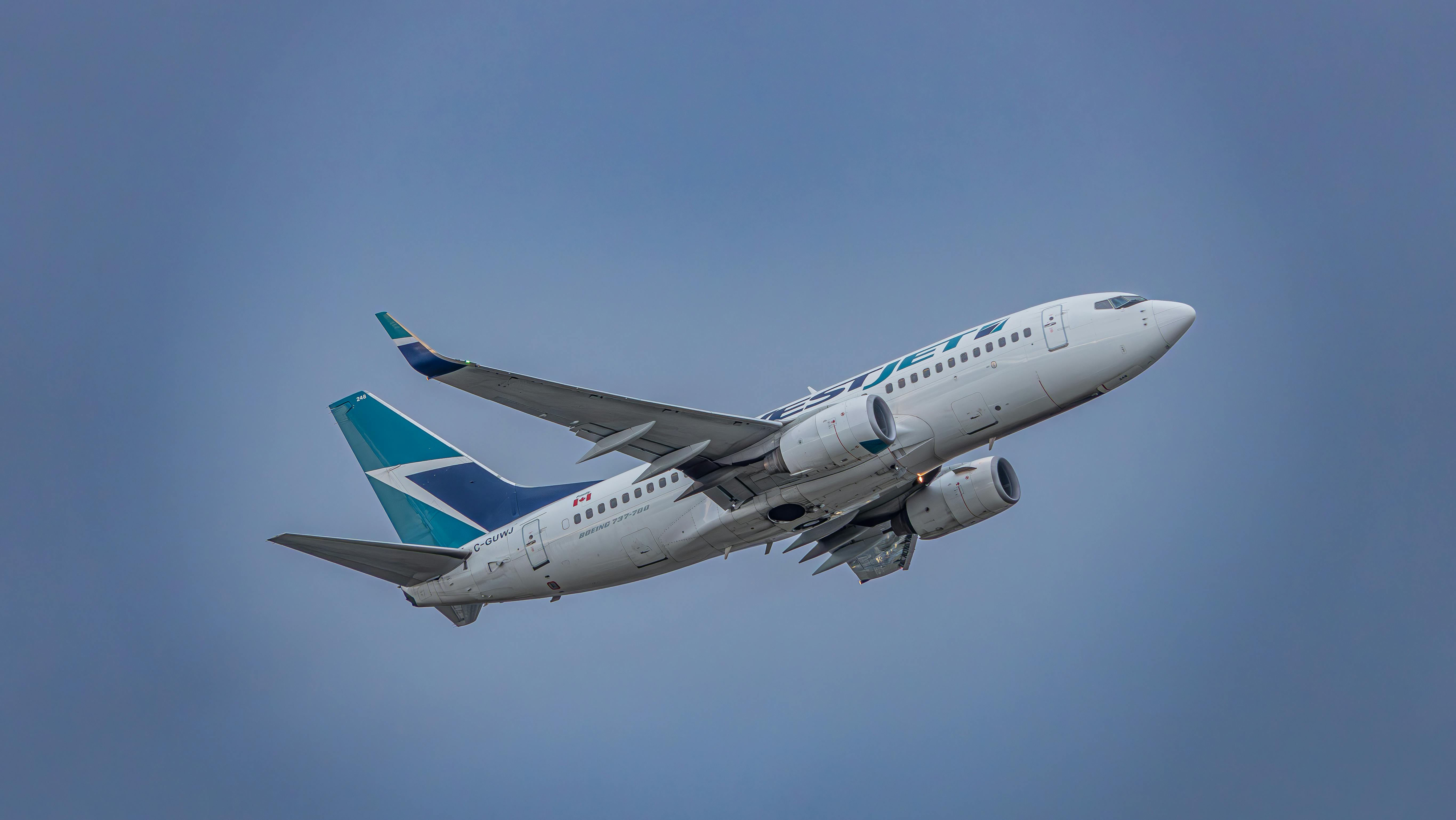 Commercial Airplane Flying across the Clear Sky · Free Stock Photo