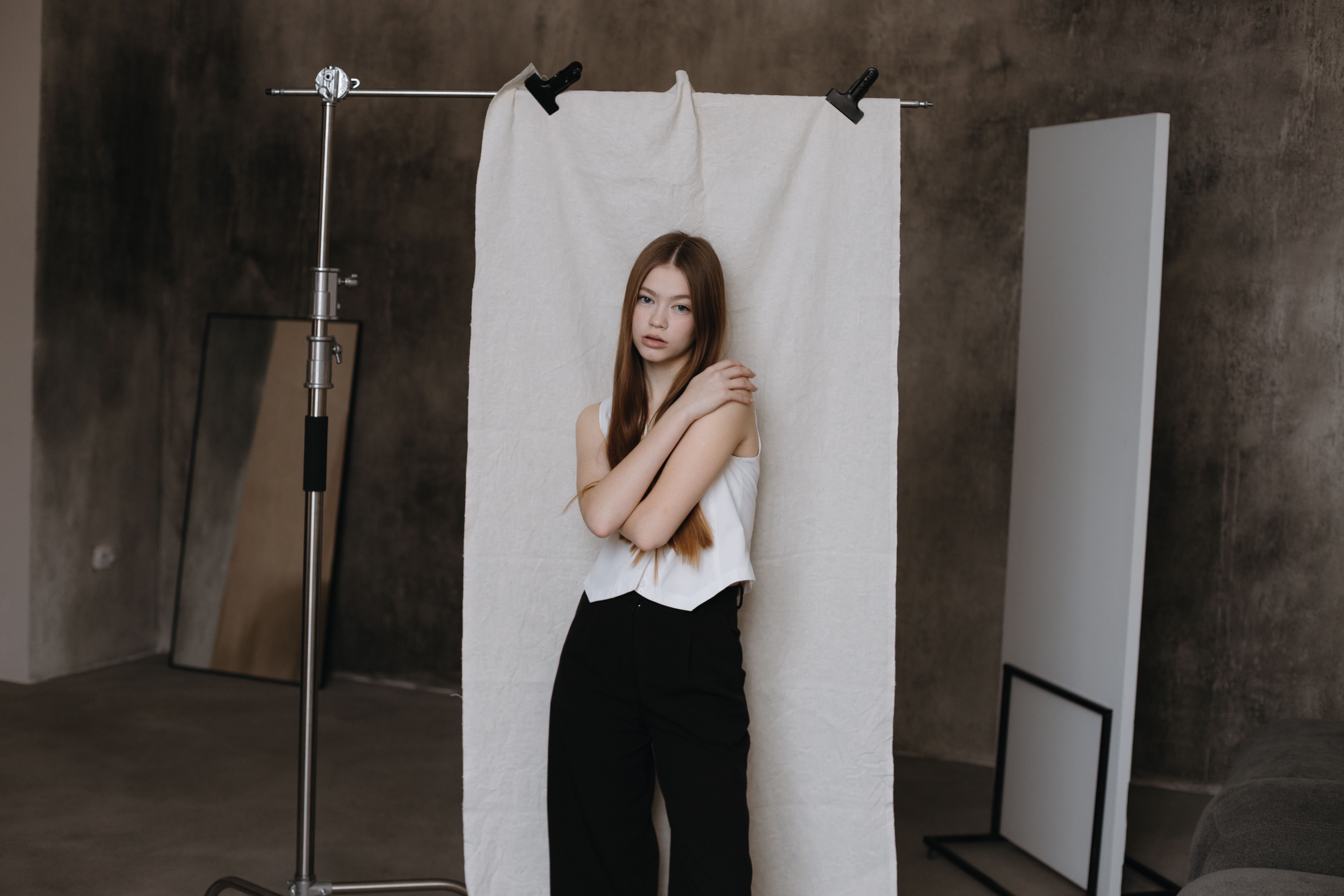 Model Posing at Studio · Free Stock Photo