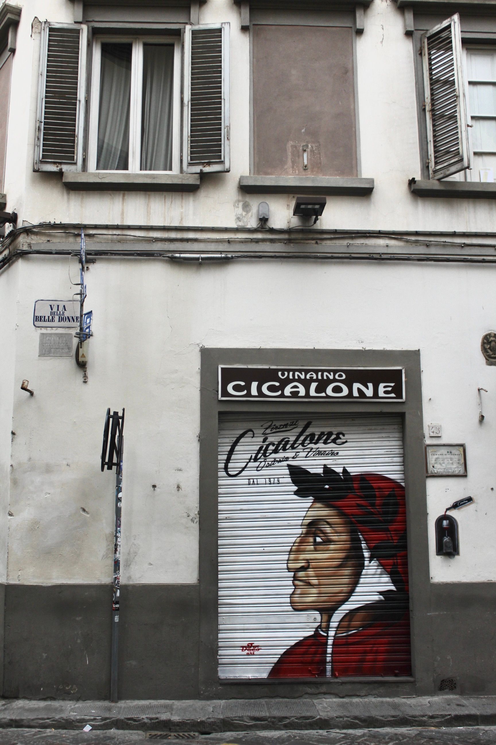 Dante Alighieri Mural on Sheet Metal Wall · Free Stock Photo