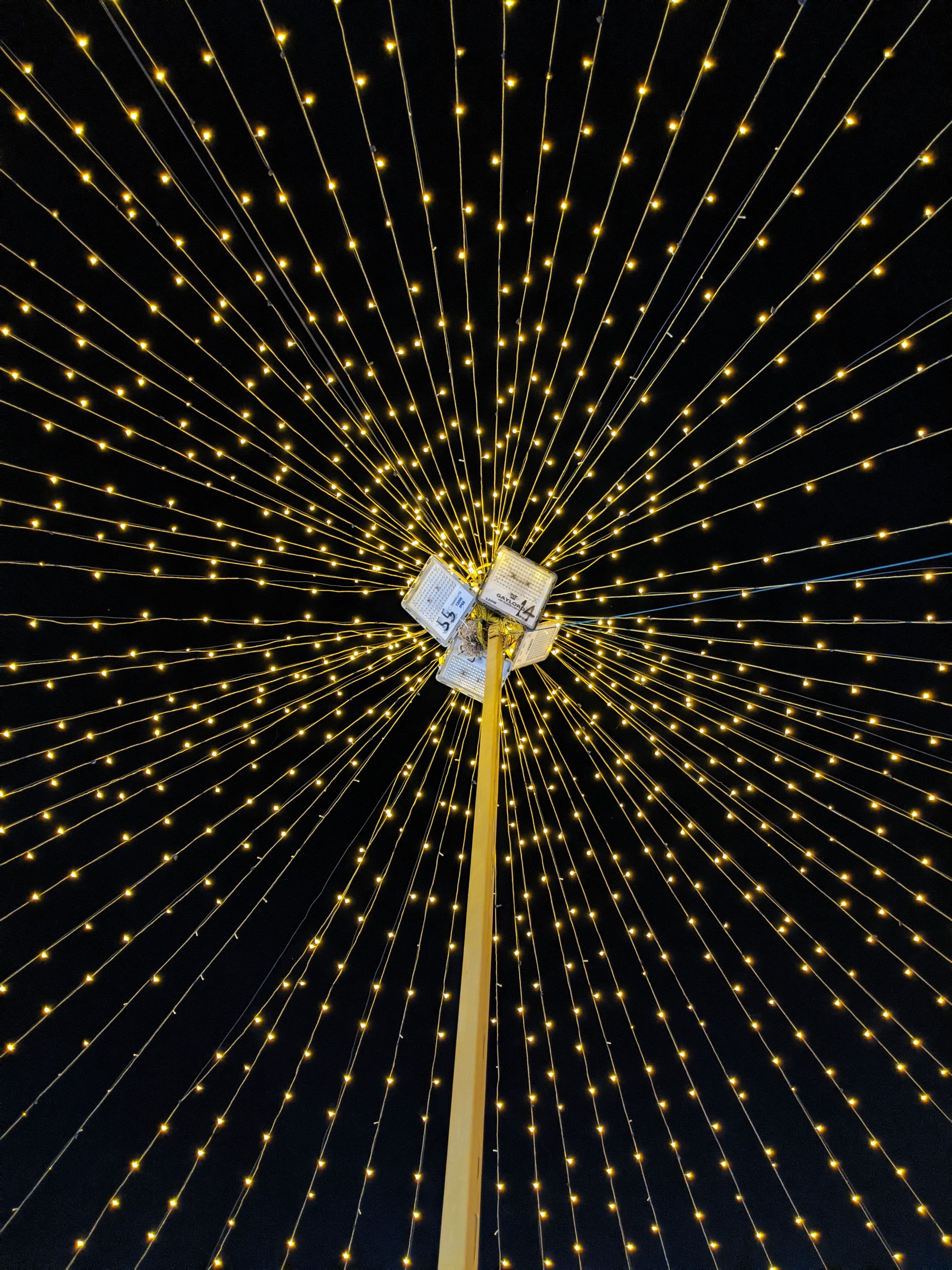 Dome with lights at dark night · Free Stock Photo