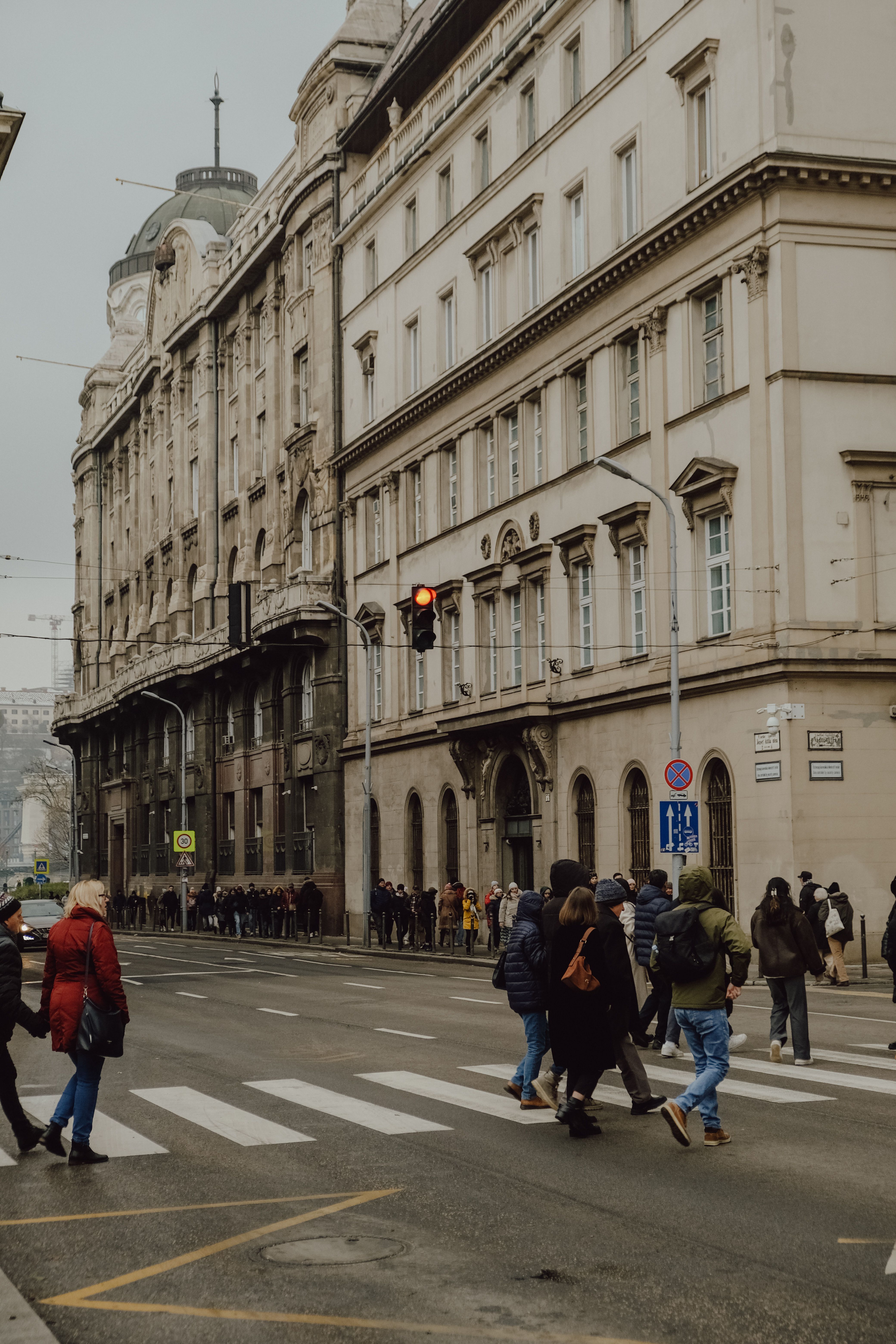 Pedestrians on a Crosswalk · Free Stock Photo
