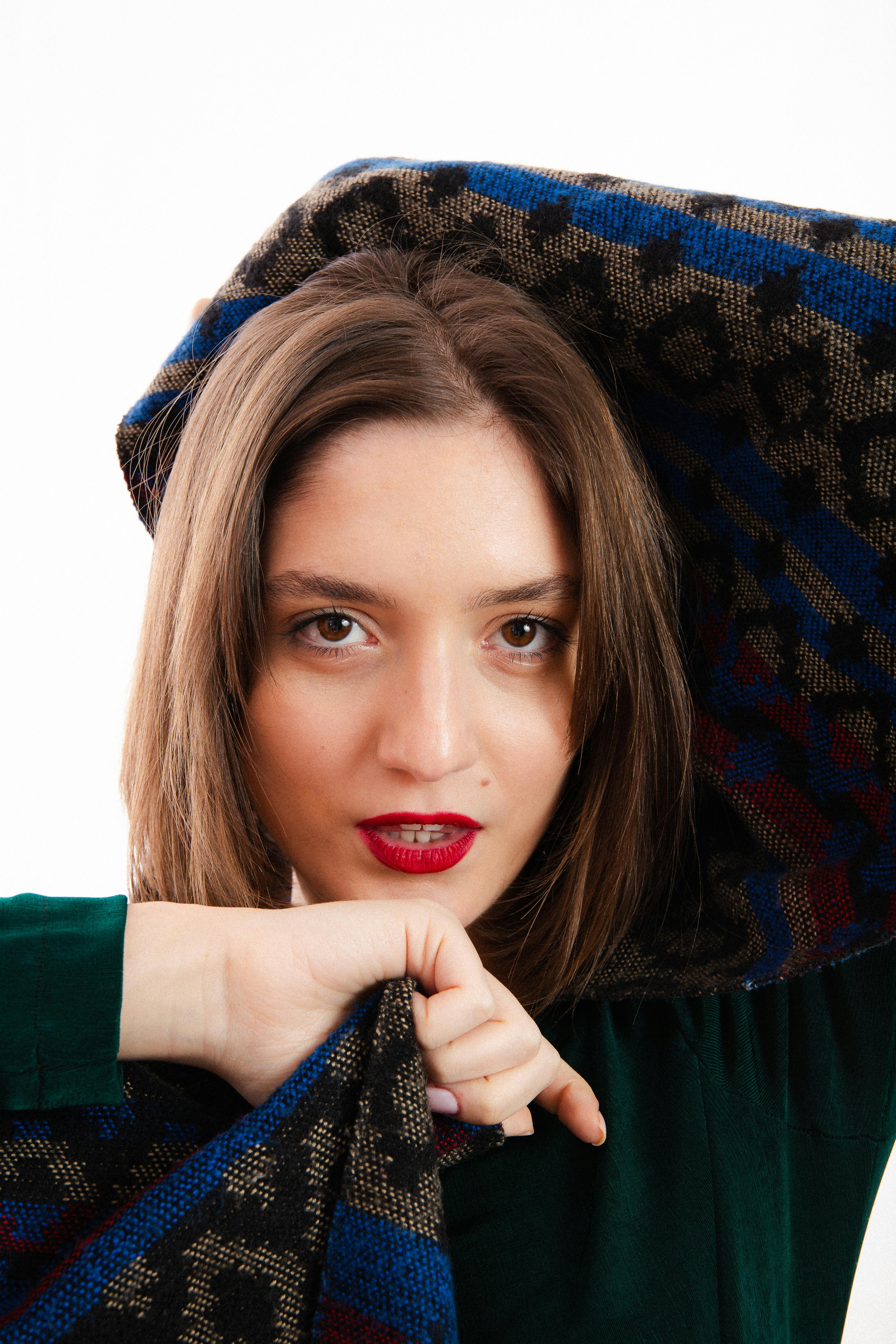 Woman with Scarf in Hands · Free Stock Photo