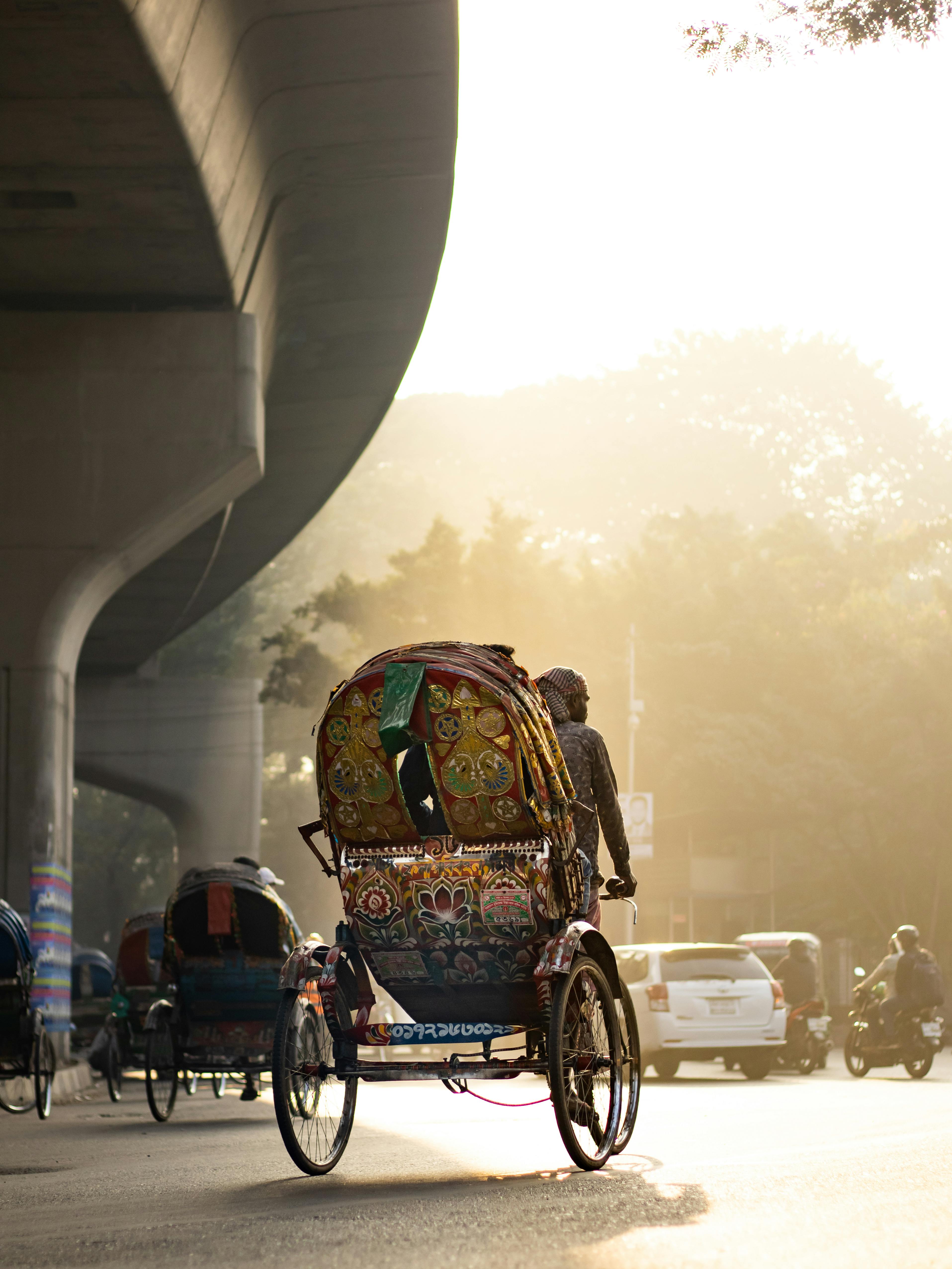 Back View of Rickshaw on Street · Free Stock Photo