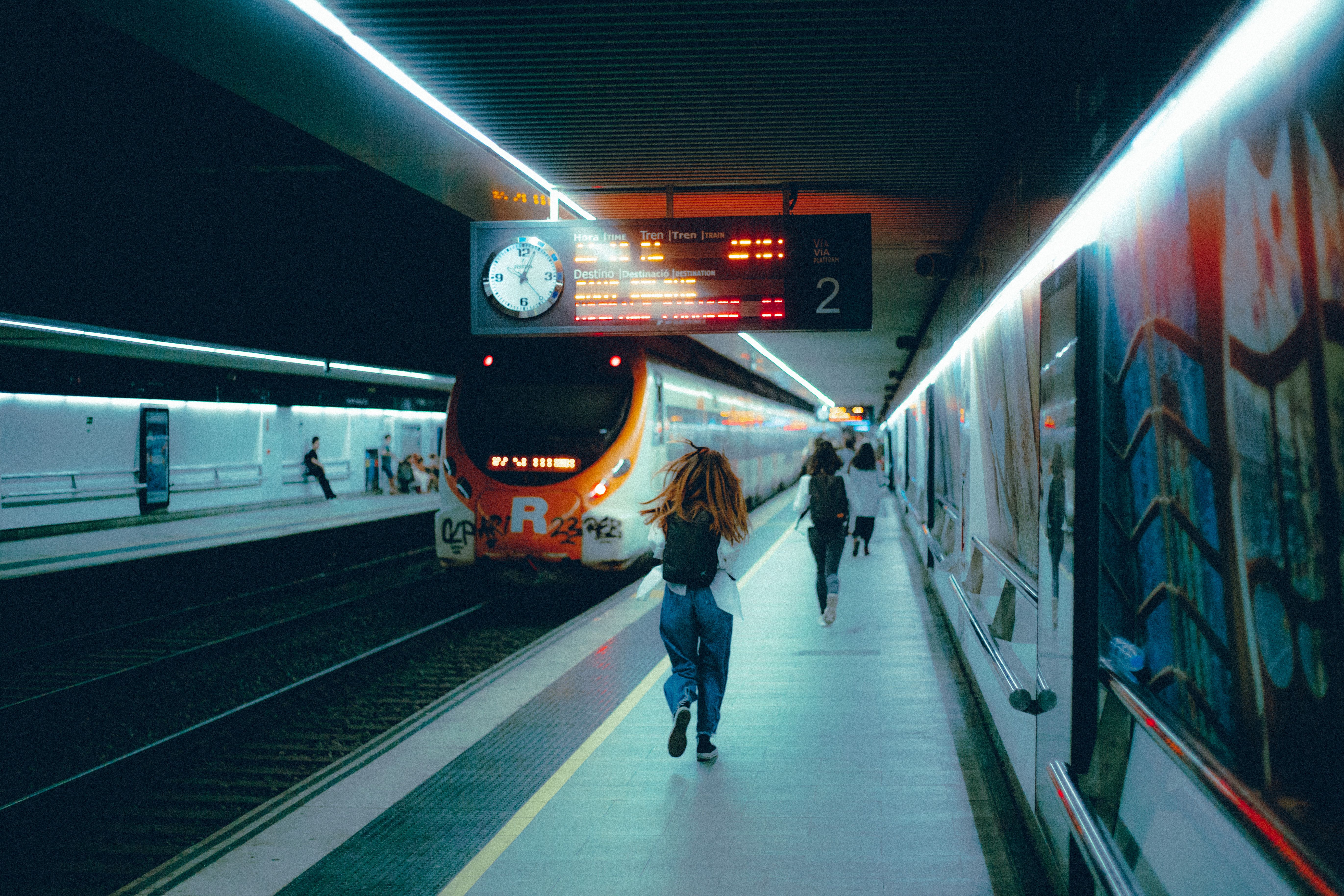 People Walking on Platform at Railway Station · Free Stock Photo