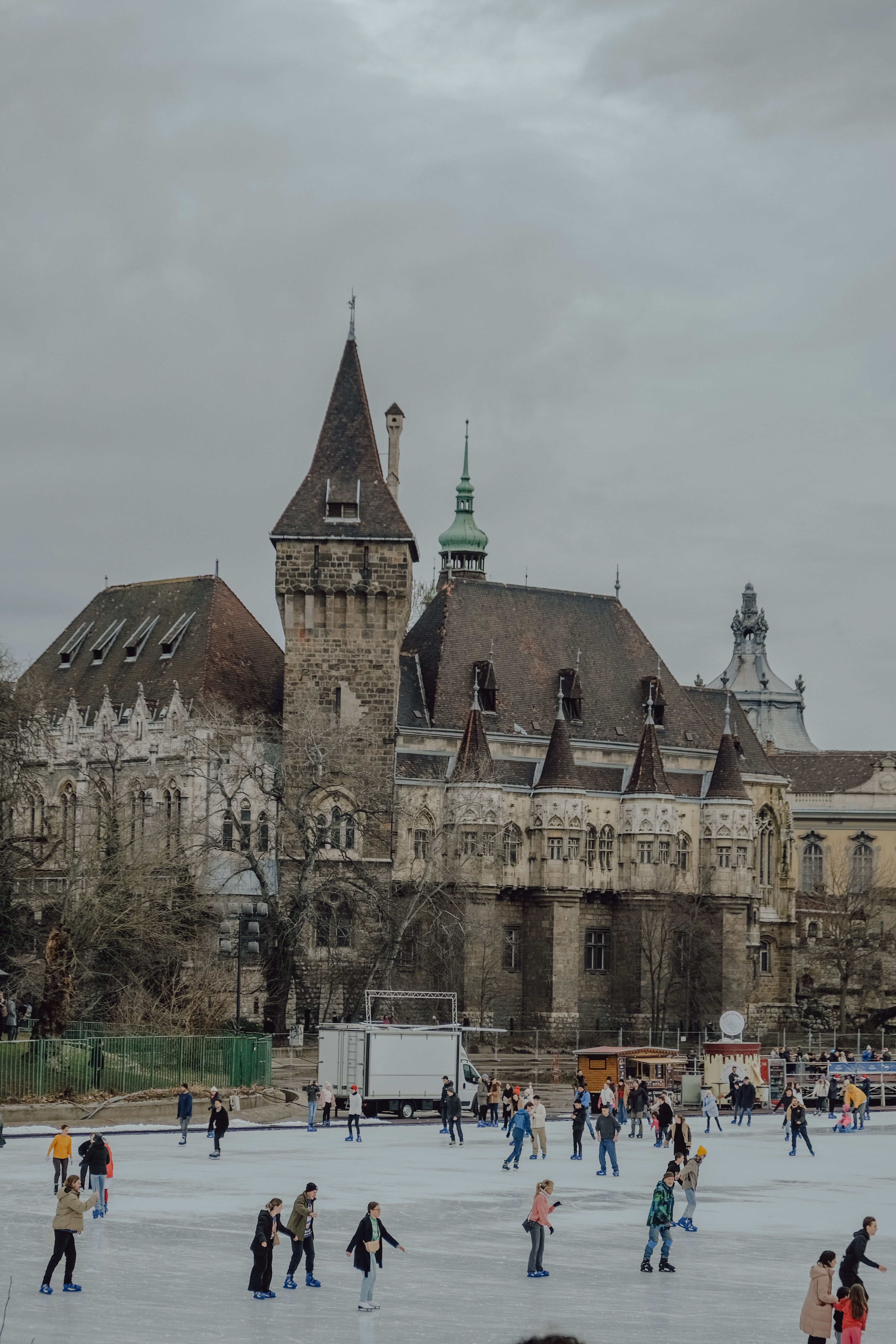 Ice Rink in Front of a Castle in Budapest · Free Stock Photo