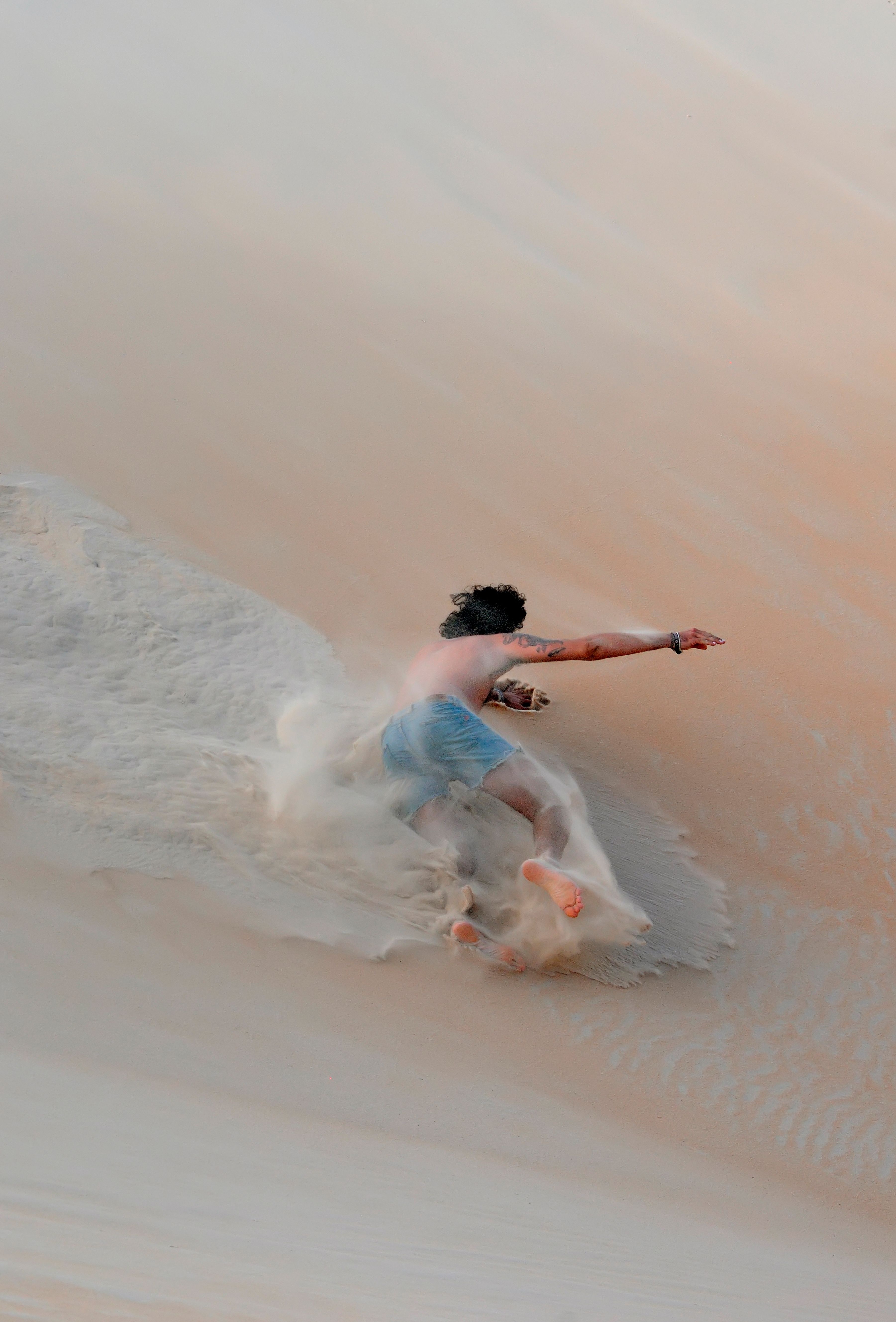 Man Falling Down on Beach · Free Stock Photo