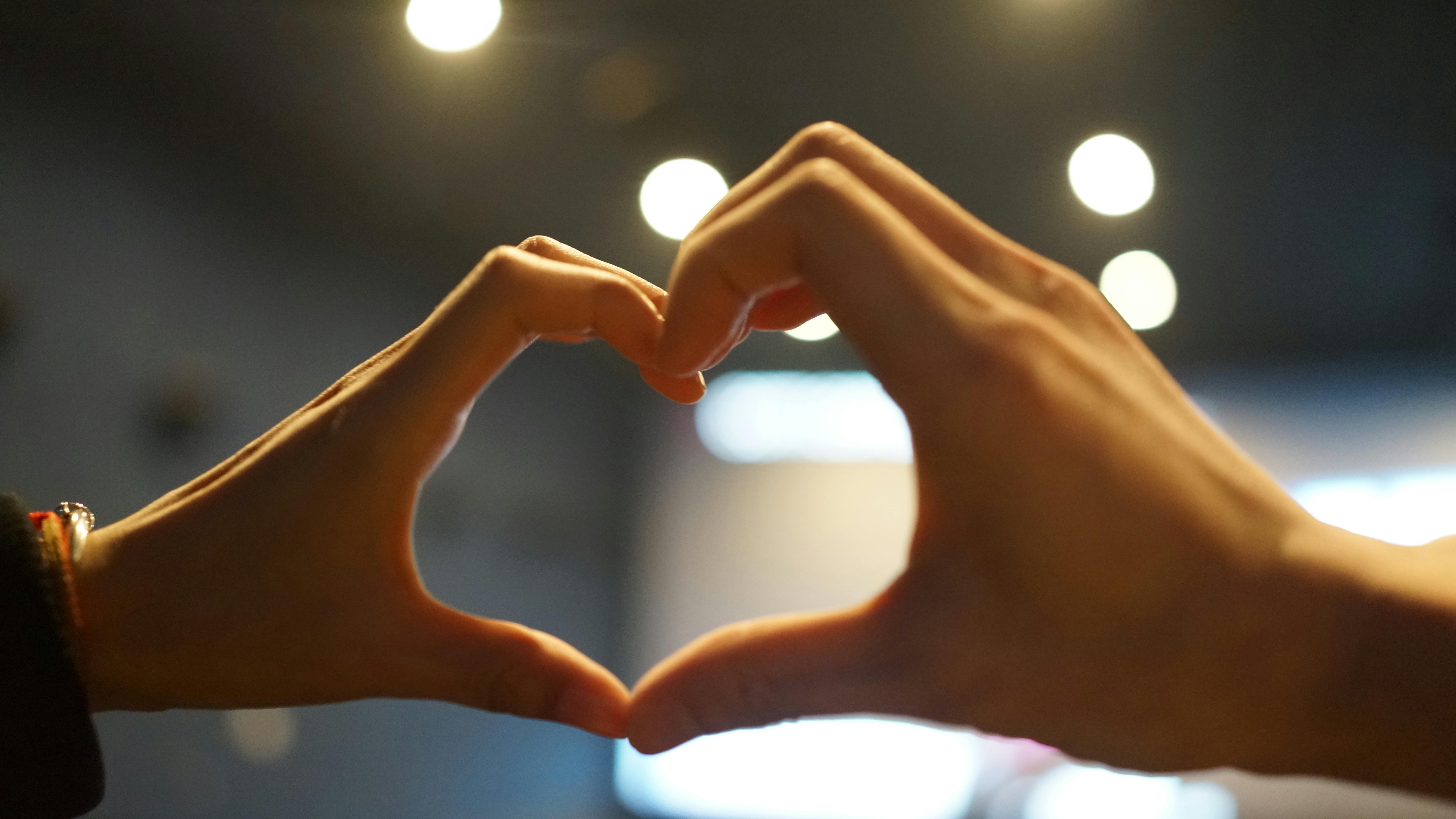 Person Doing Heart Hand Gesture · Free Stock Photo