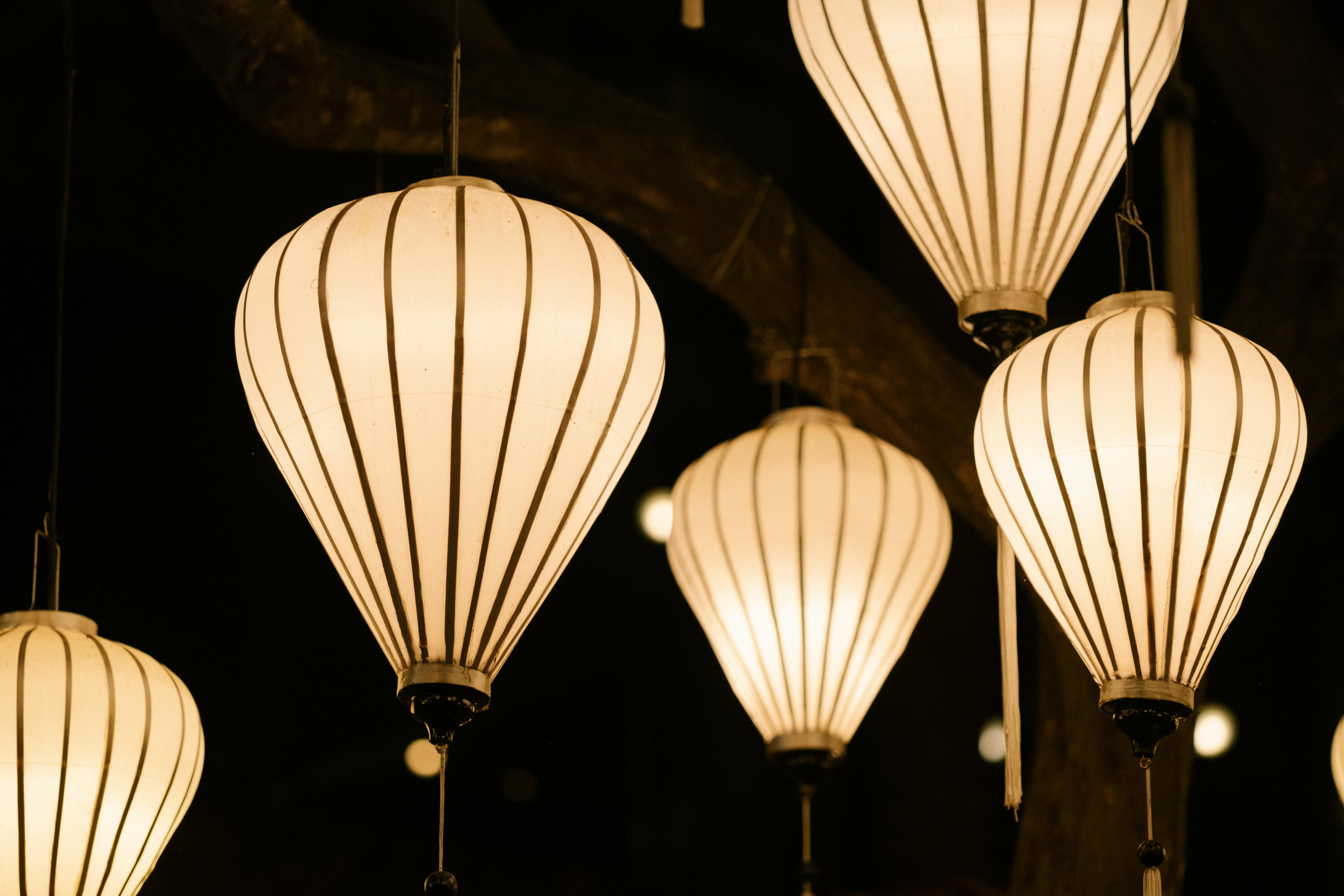 Assorted Hanging Paper Lamps · Free Stock Photo