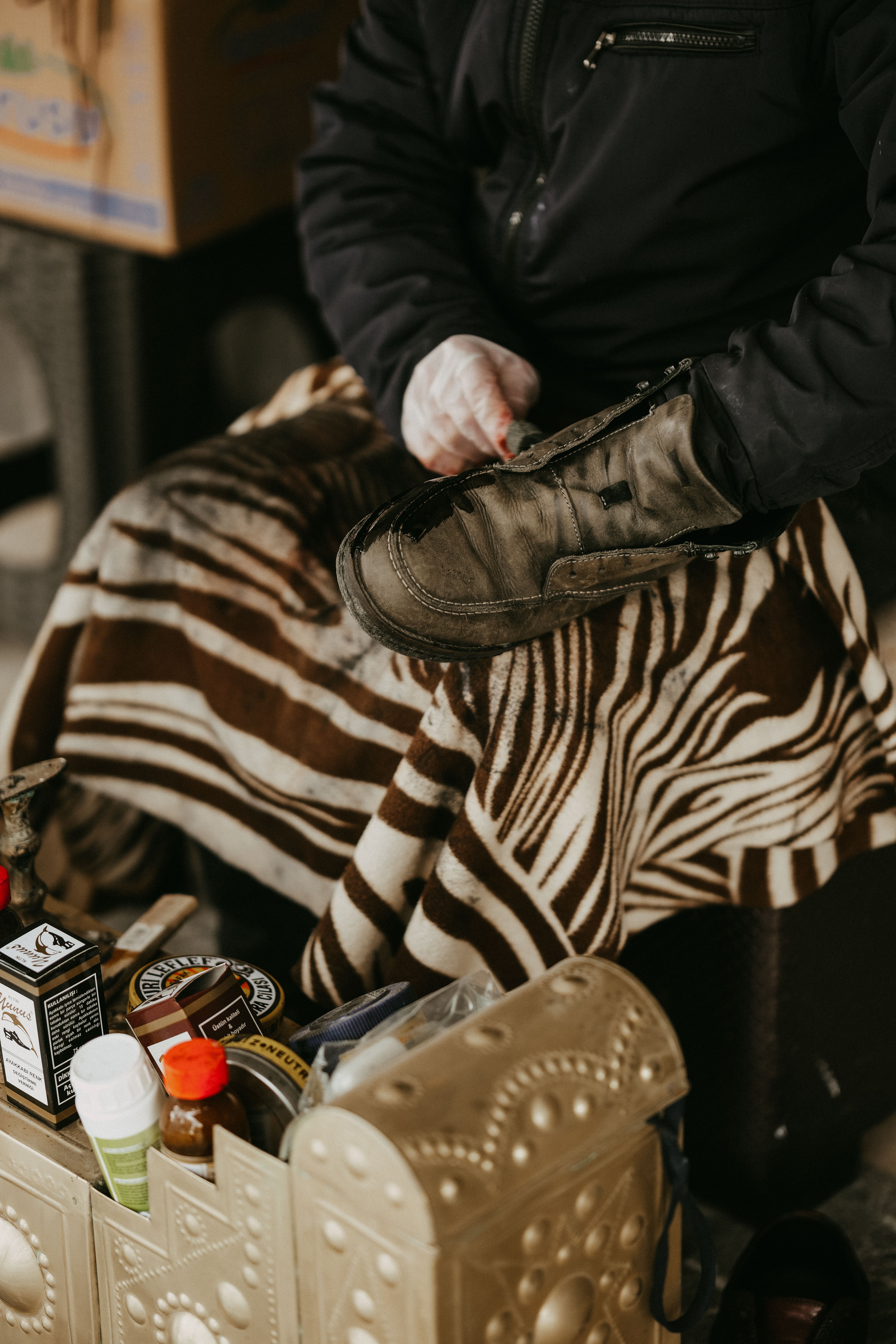 Woman Selling Shoes on a Bazaar · Free Stock Photo