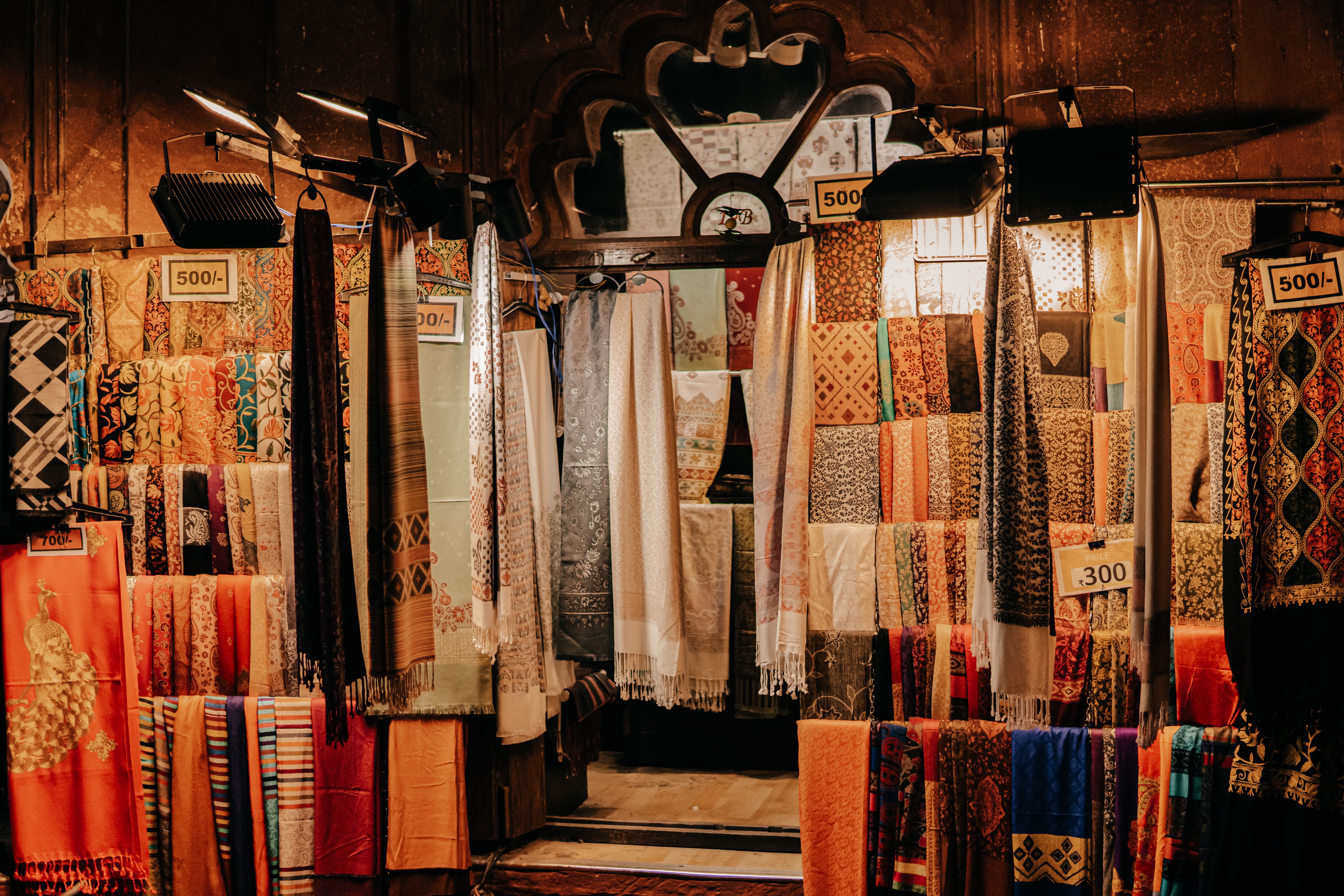 Traditional Scarfs at Bazaar · Free Stock Photo