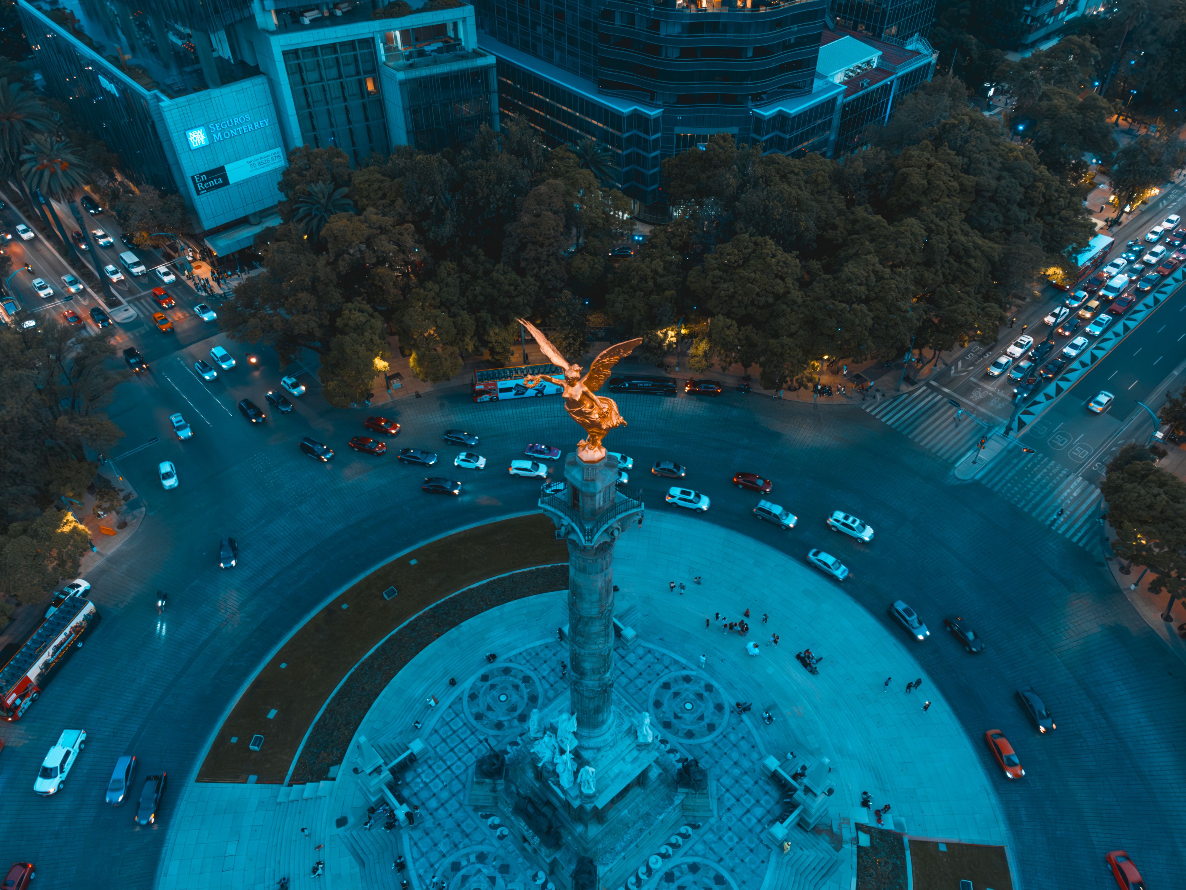 An Aerial Shot of a Roundabout in Mexico City · Free Stock Photo