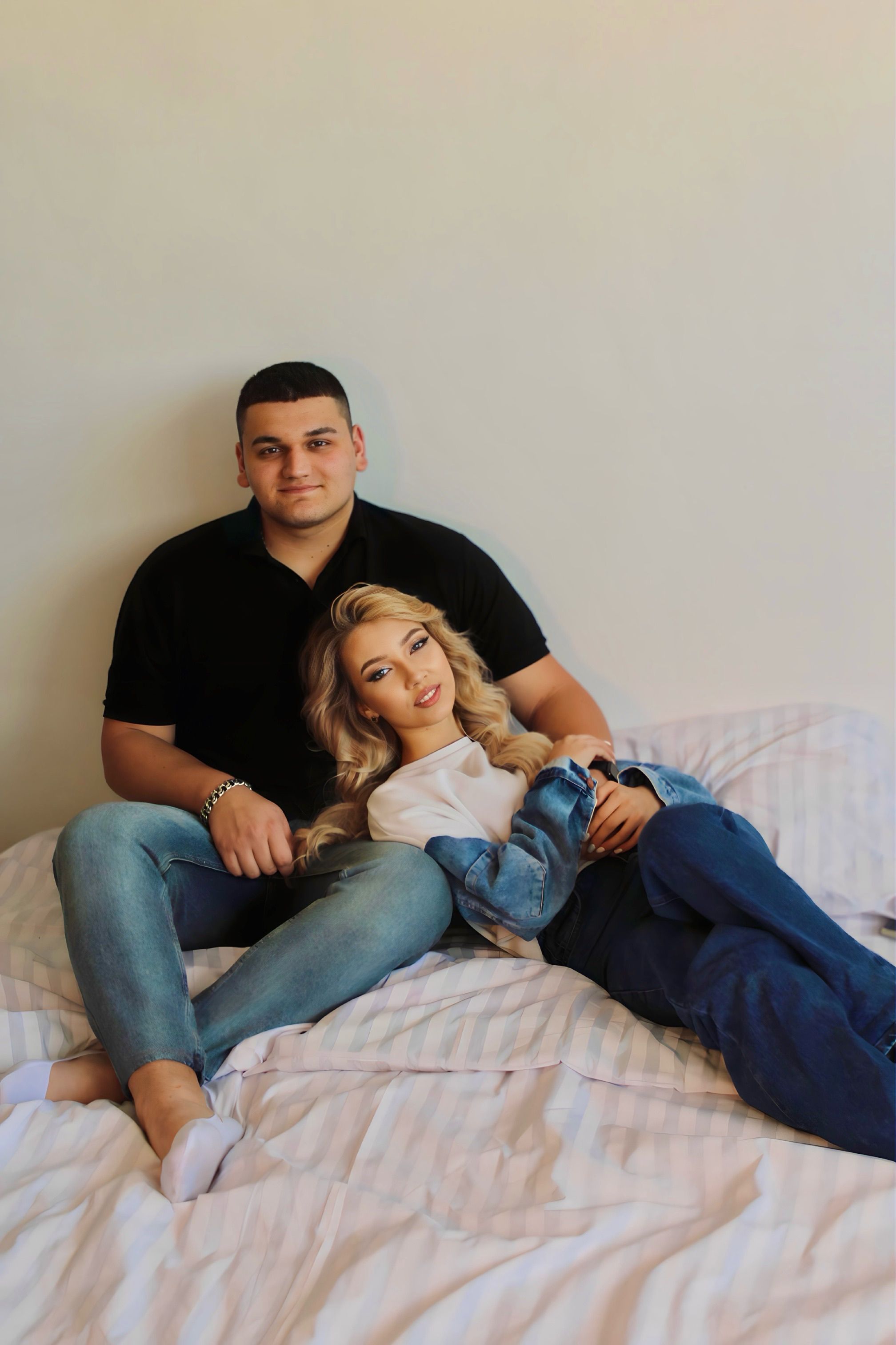 Couple Lying Down on Bed · Free Stock Photo