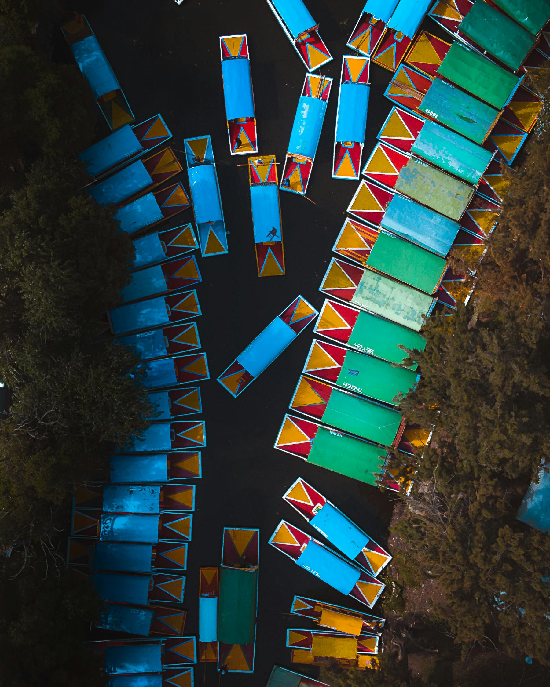 Blue and Green Rafts on Lake · Free Stock Photo