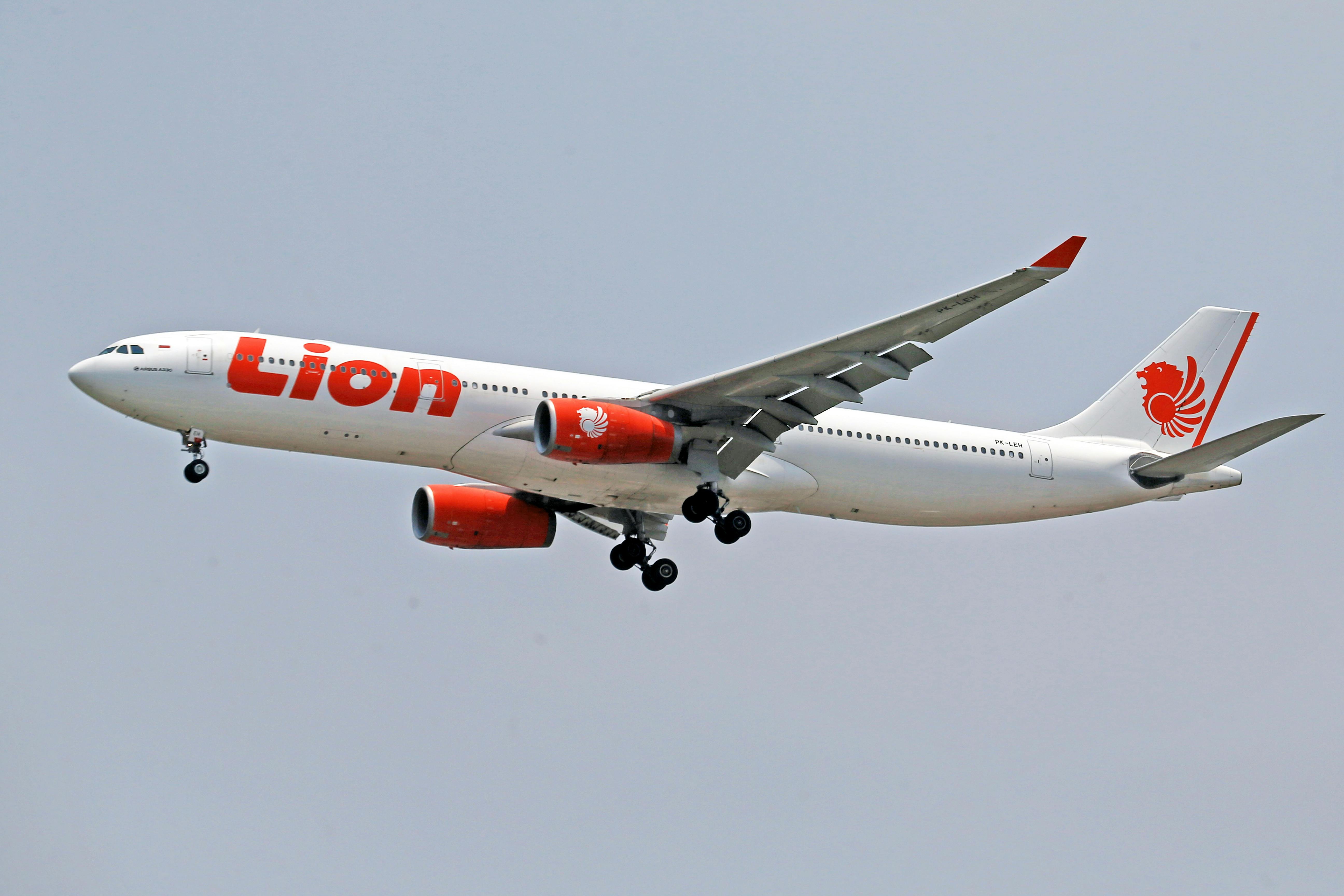 Lion Air Airplane Flying on Sky · Free Stock Photo
