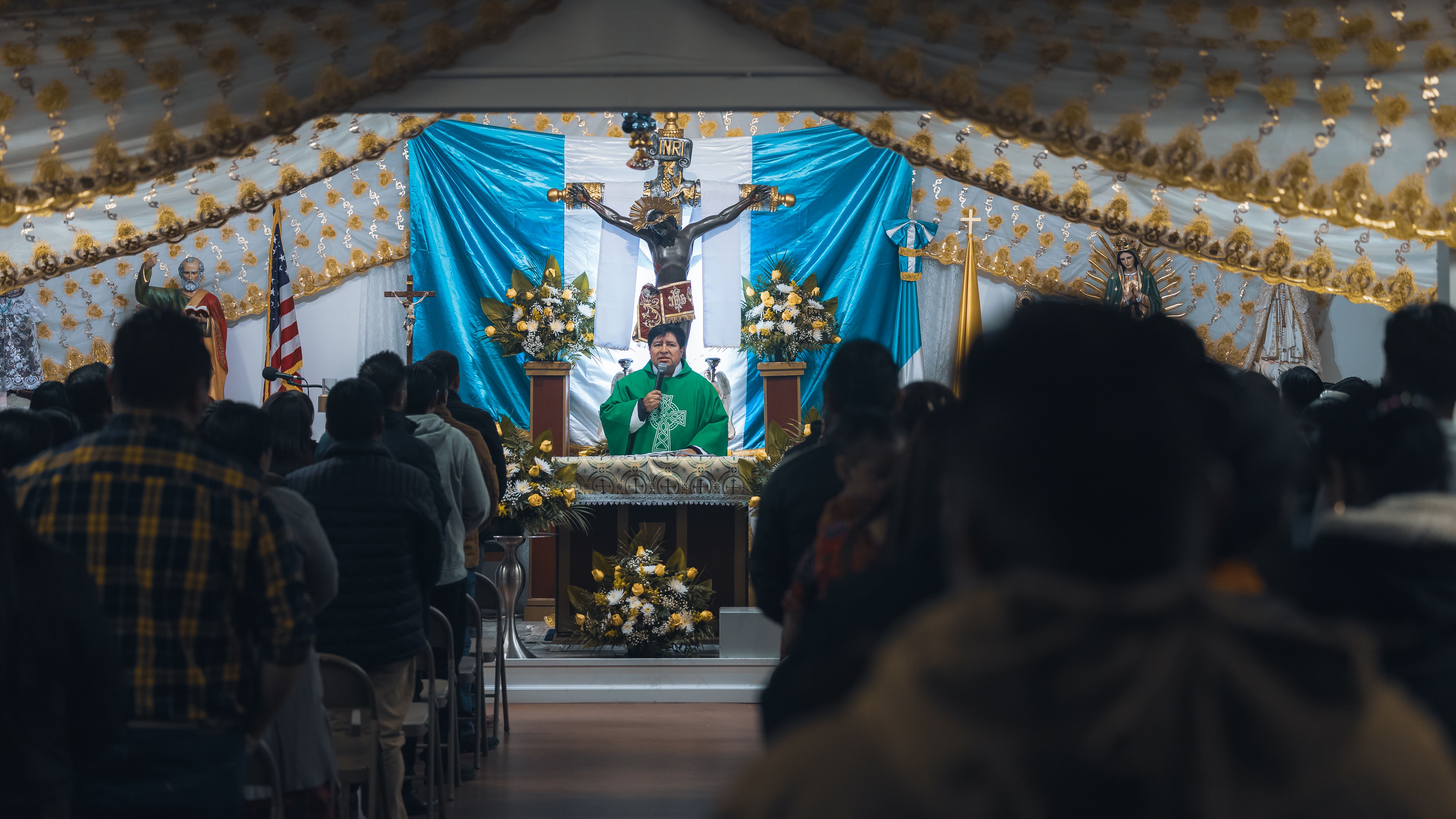 Priest by Altar during Sermon · Free Stock Photo
