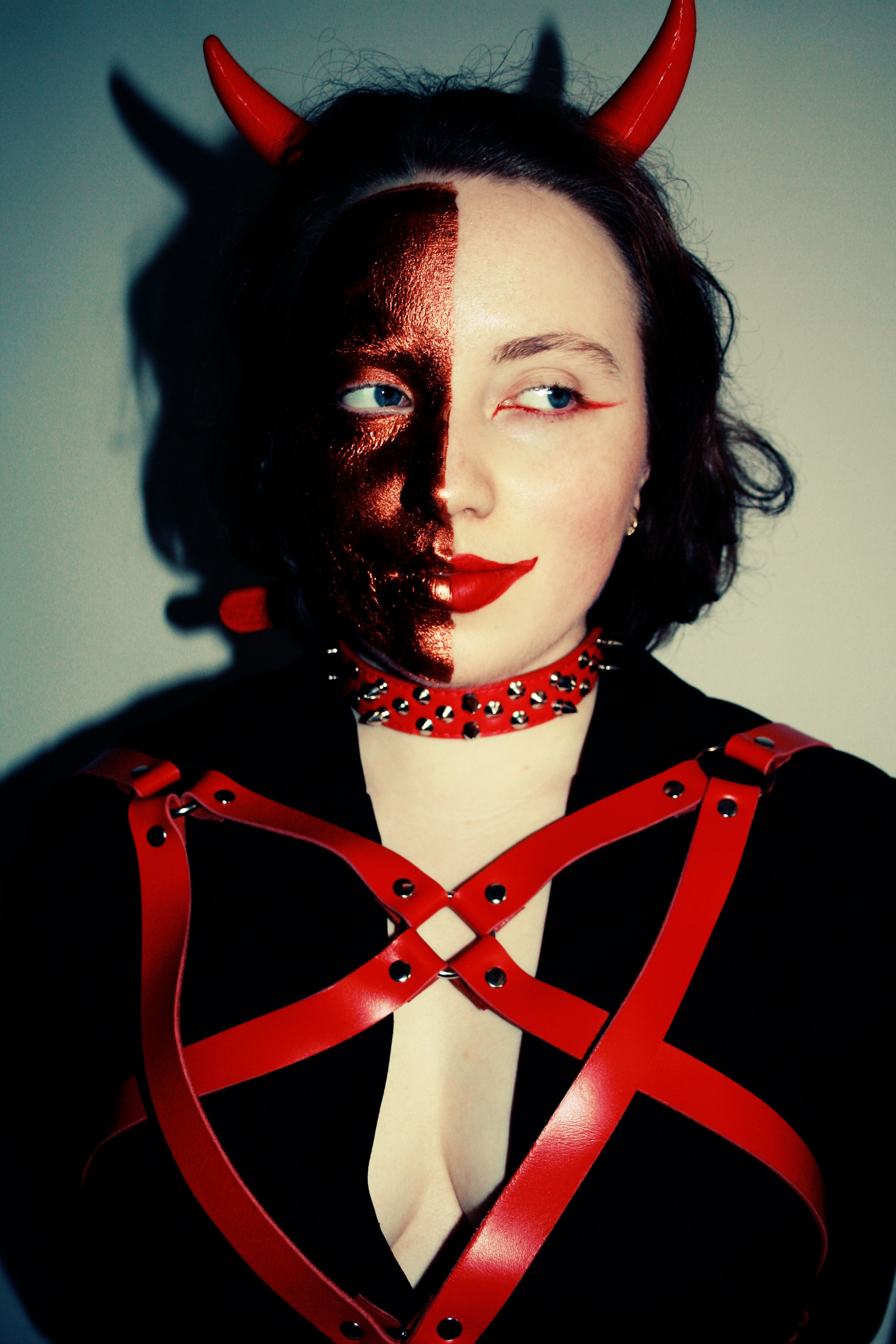 Portrait of Woman Wearing Devil Costume · Free Stock Photo