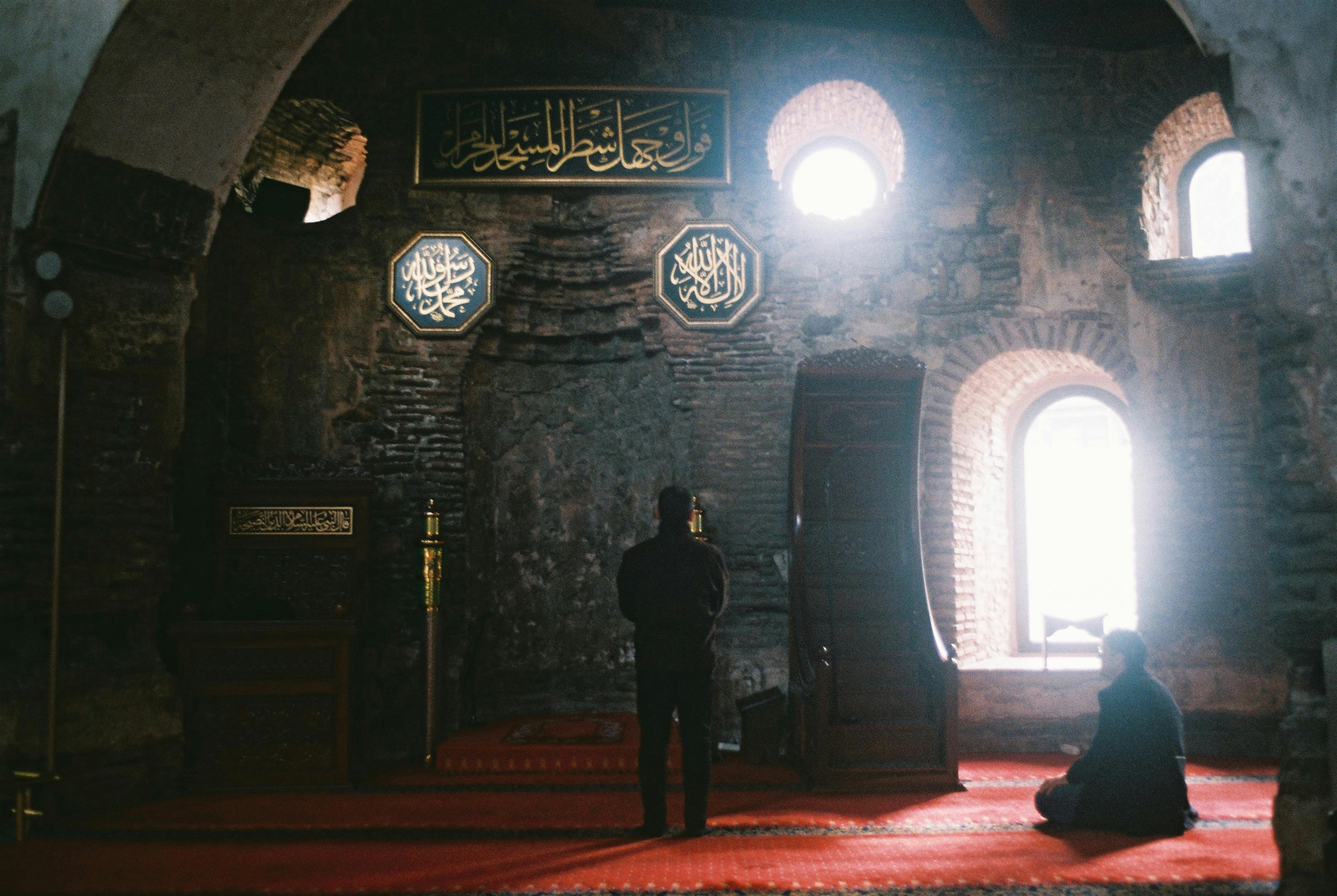 Men Praying in Mosque · Free Stock Photo