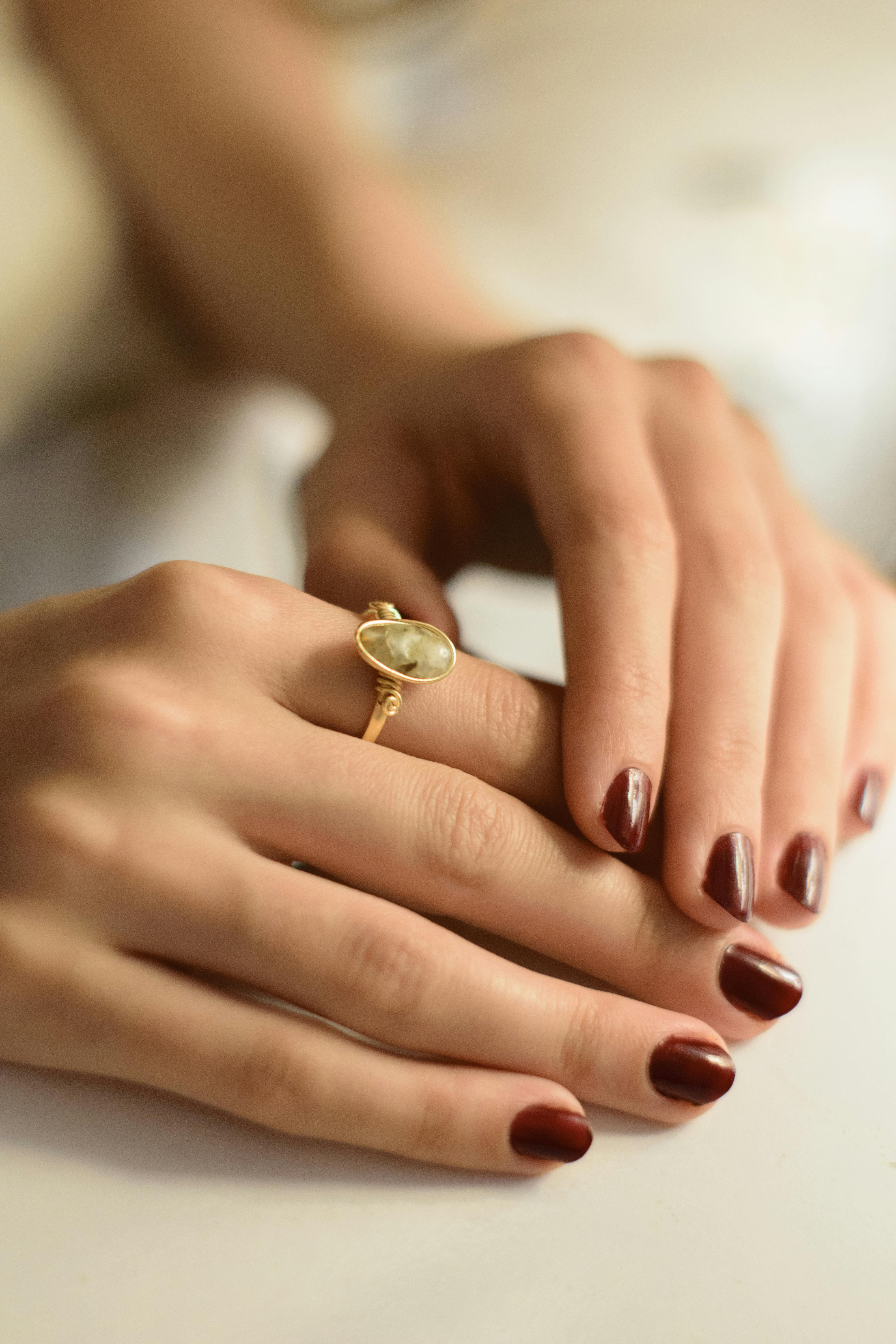 Woman Hands with Golden Ring · Free Stock Photo