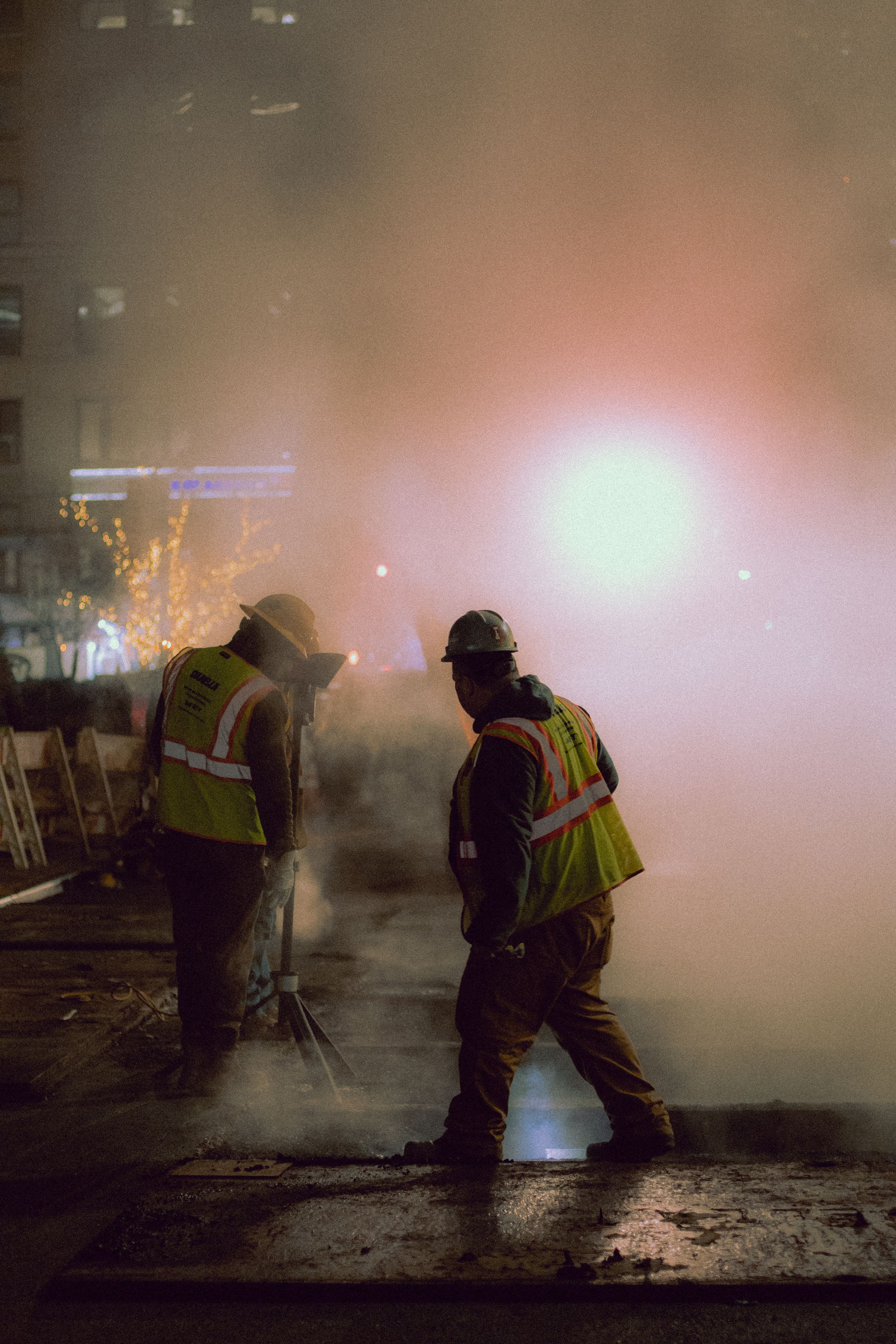 Workers on Street at Night · Free Stock Photo