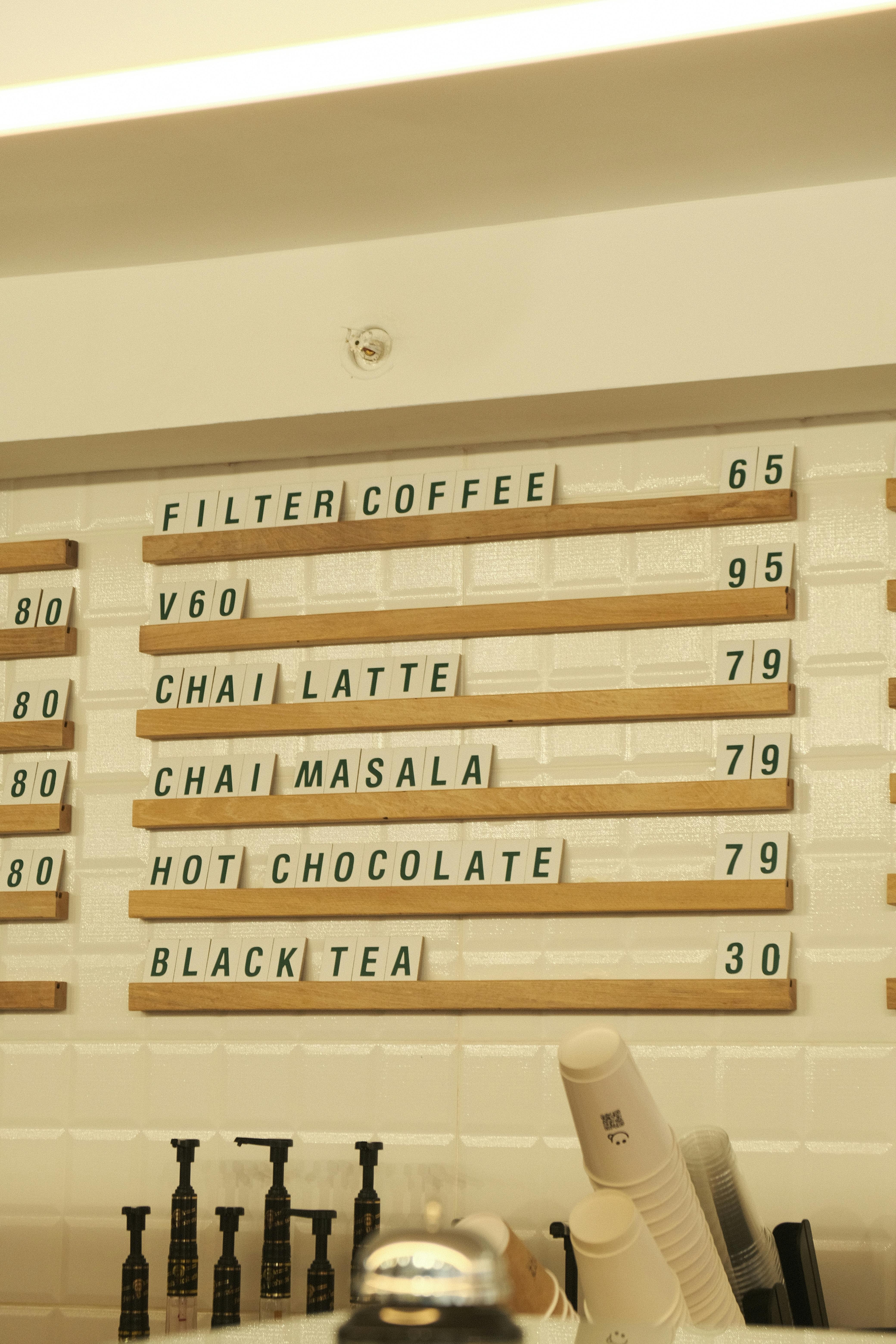 Menu on Wall in Cafe · Free Stock Photo