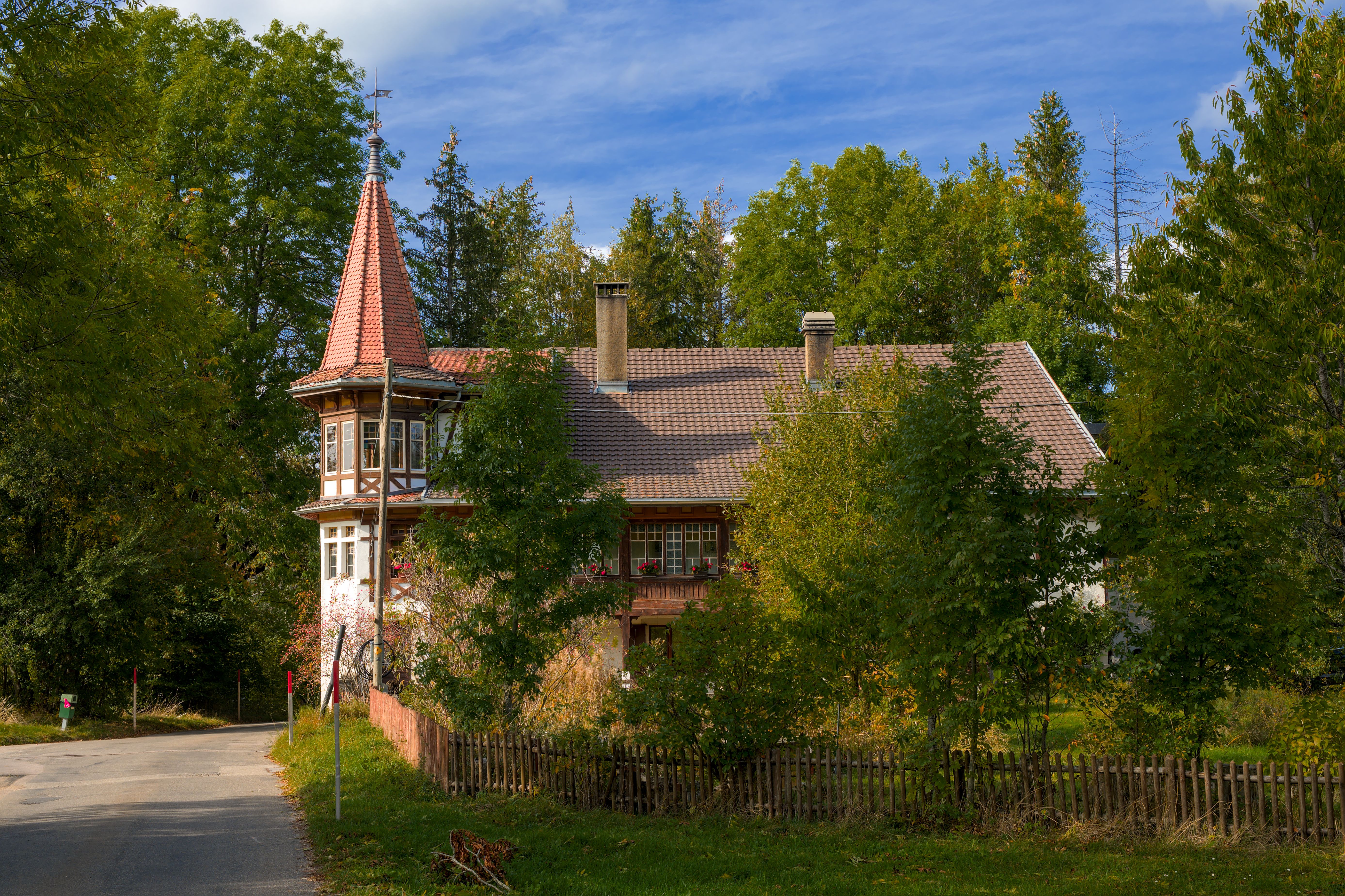 Building with Tower in Forest · Free Stock Photo