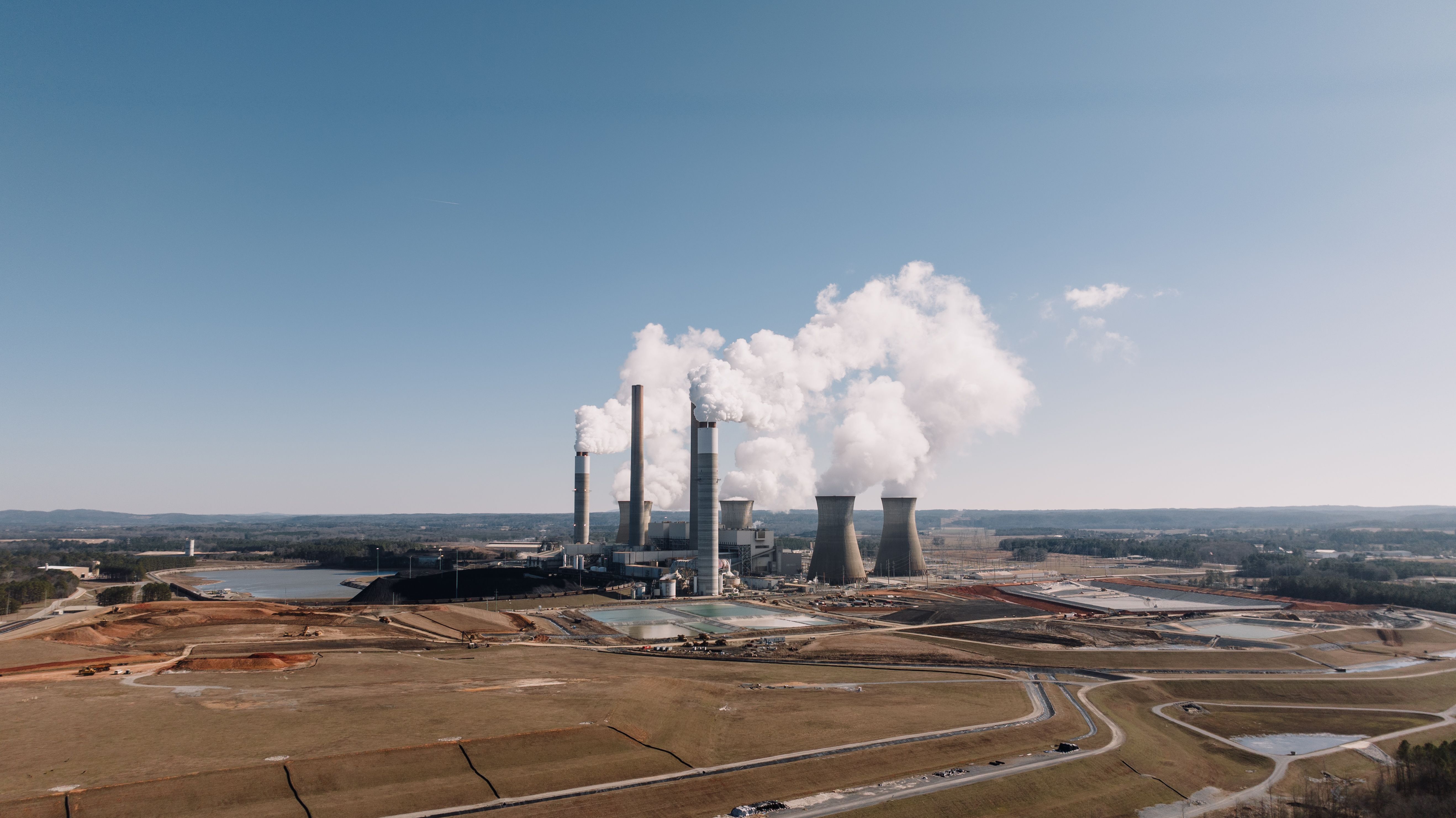 Smoke from Factory Chimneys in Countryside · Free Stock Photo