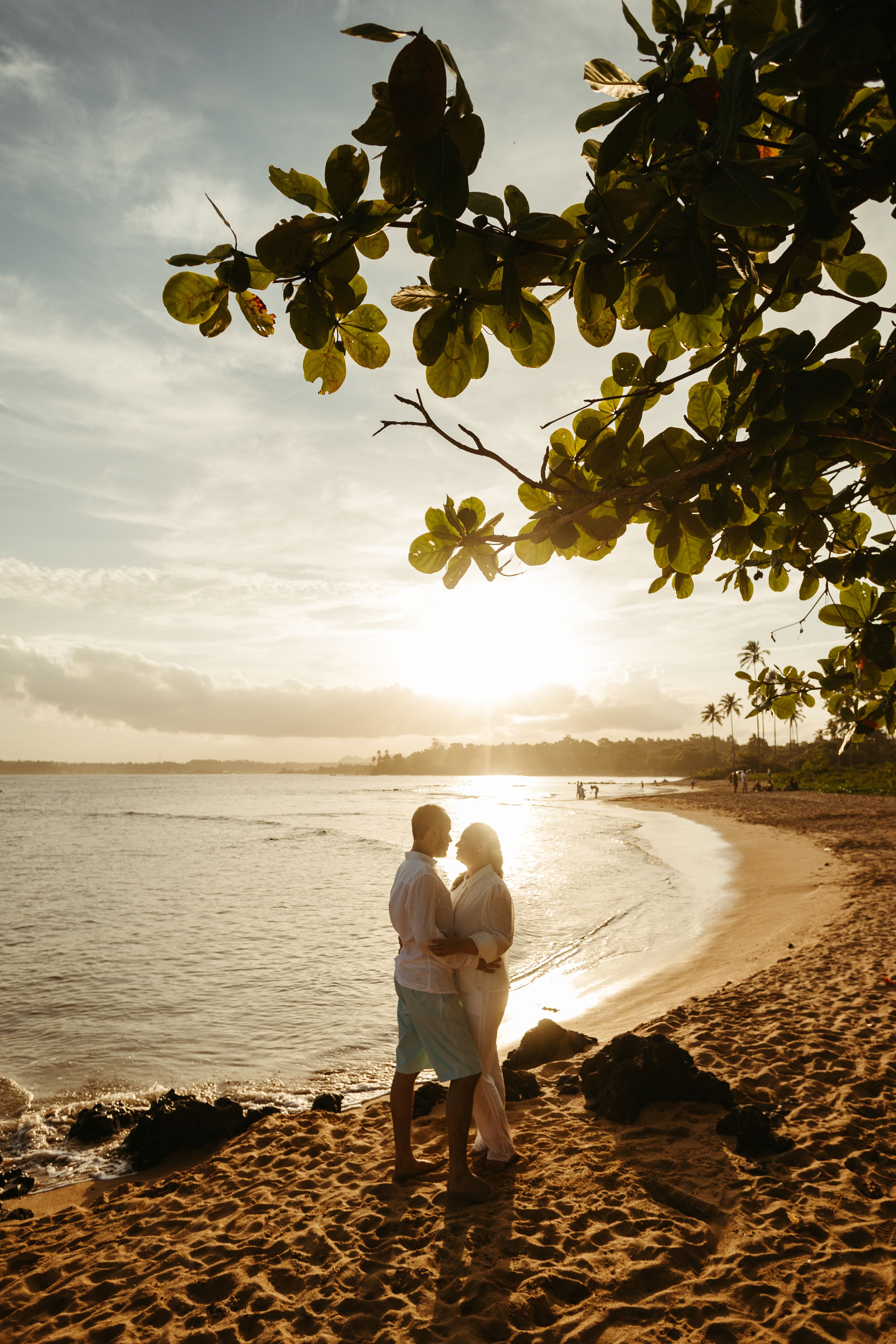 Silhouette of Couple on a Beach · Free Stock Photo