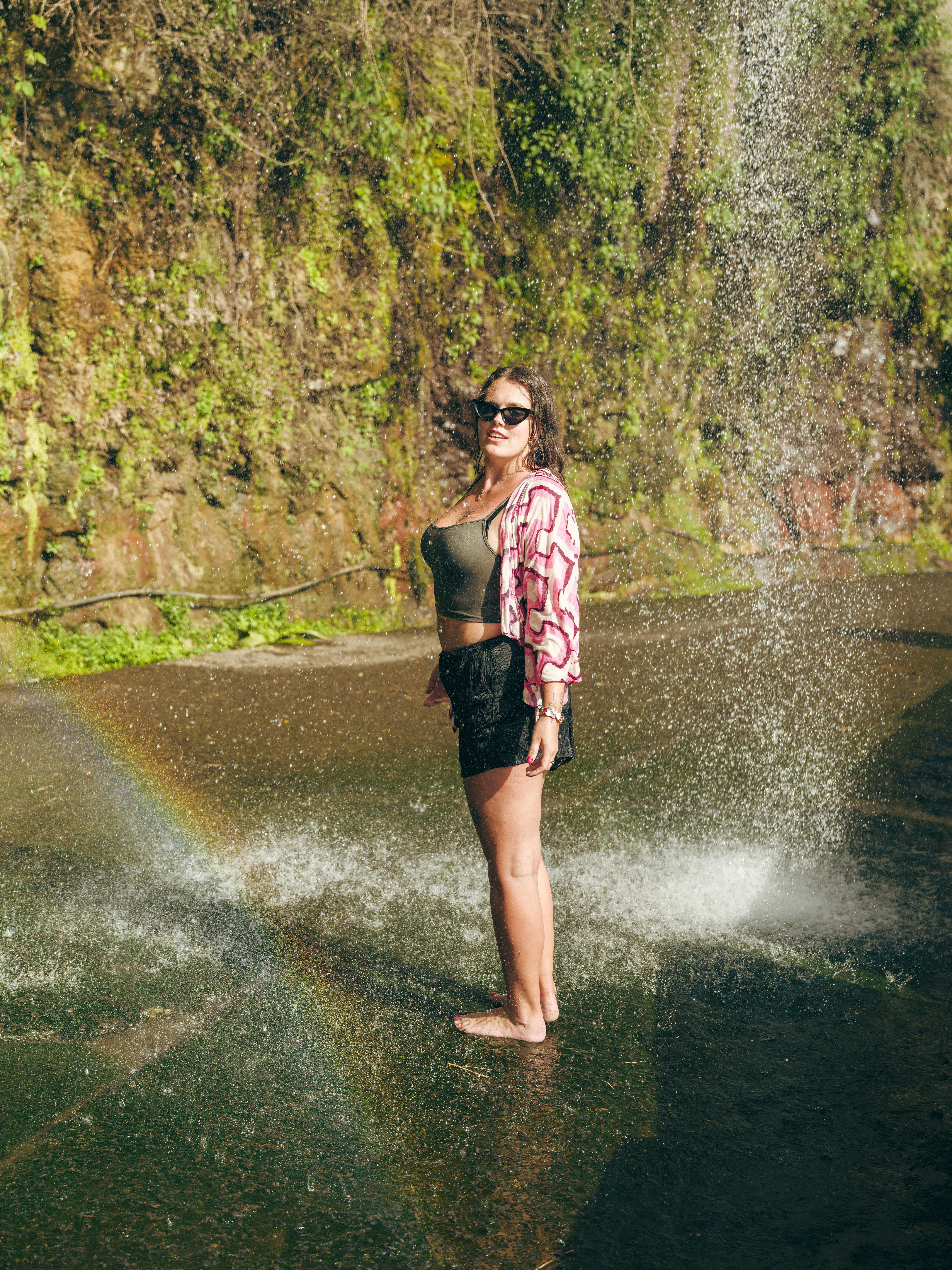 Woman Enjoying Waterfall · Free Stock Photo
