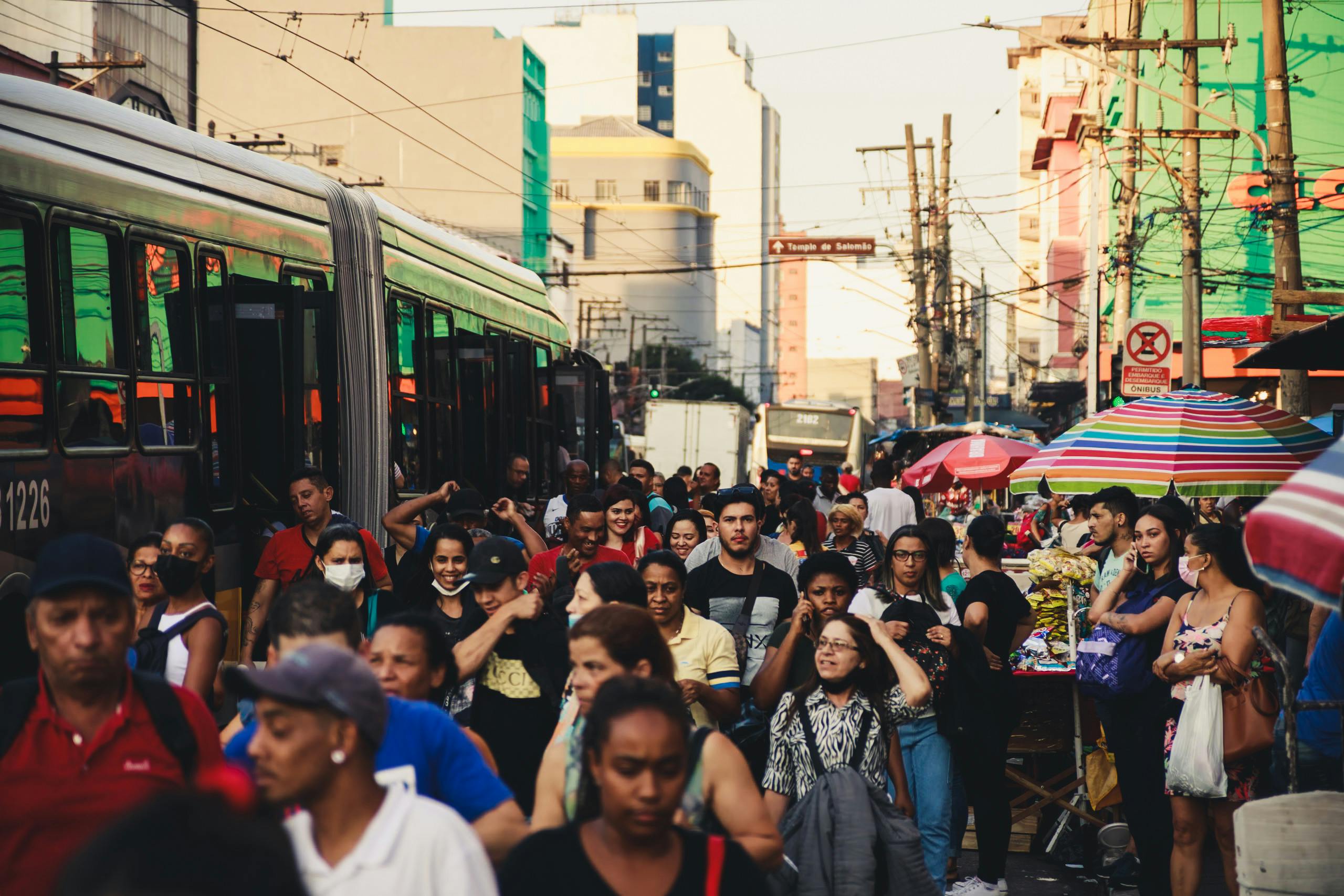 View of a Crowded Street in City · Free Stock Photo