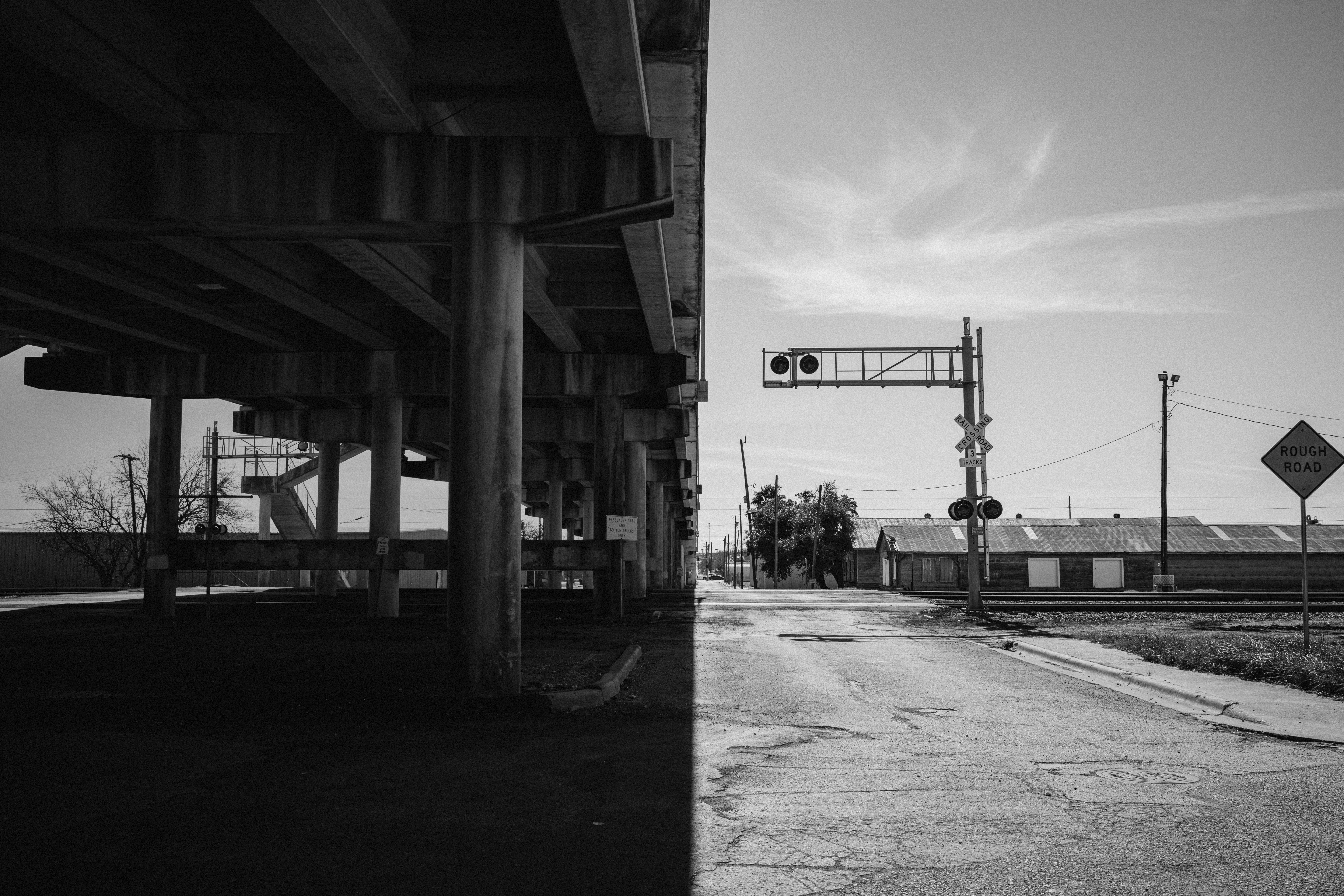 Road and Viaduct over Level Crossing · Free Stock Photo