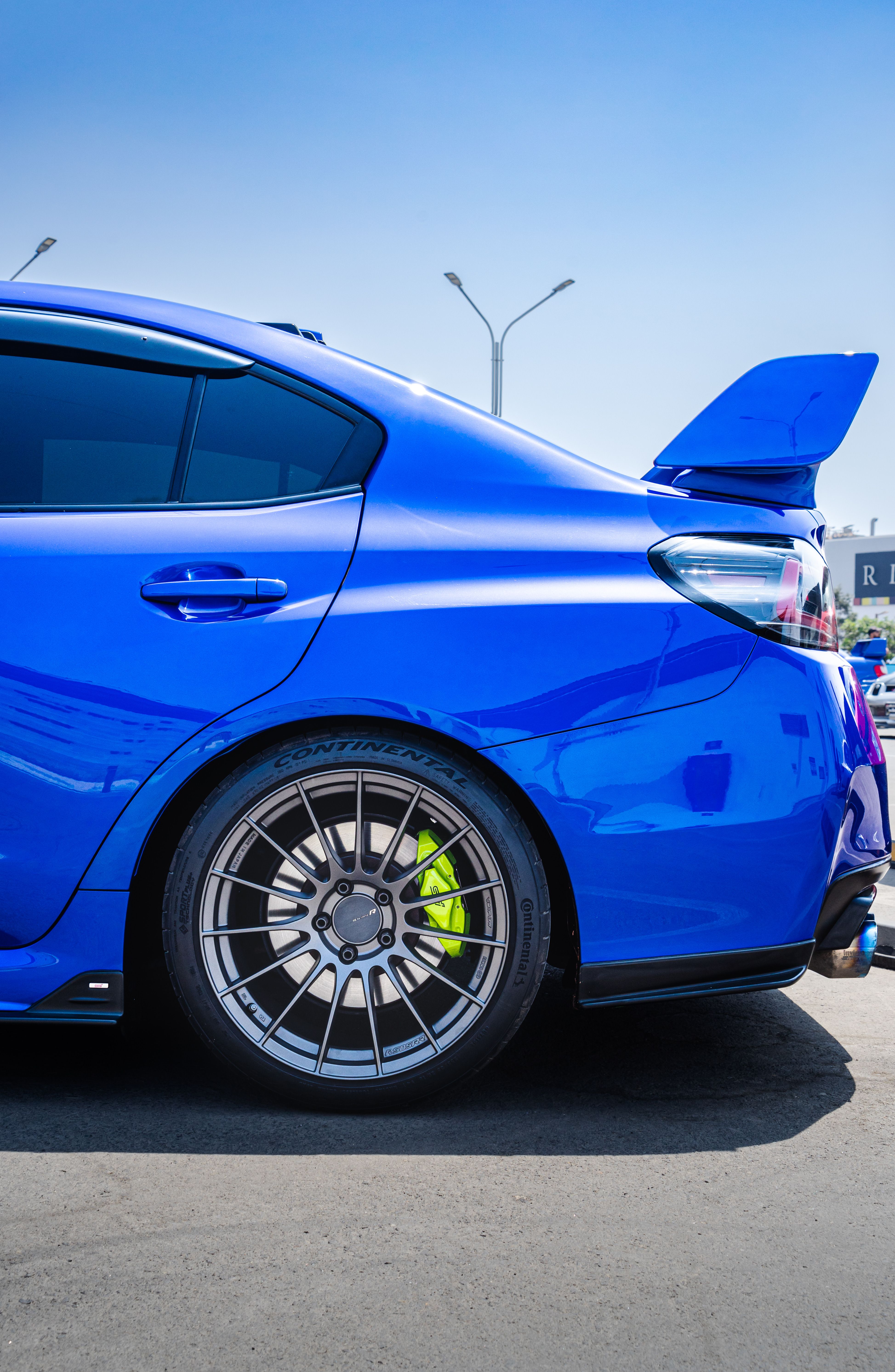 Back of Blue Subaru WRX · Free Stock Photo