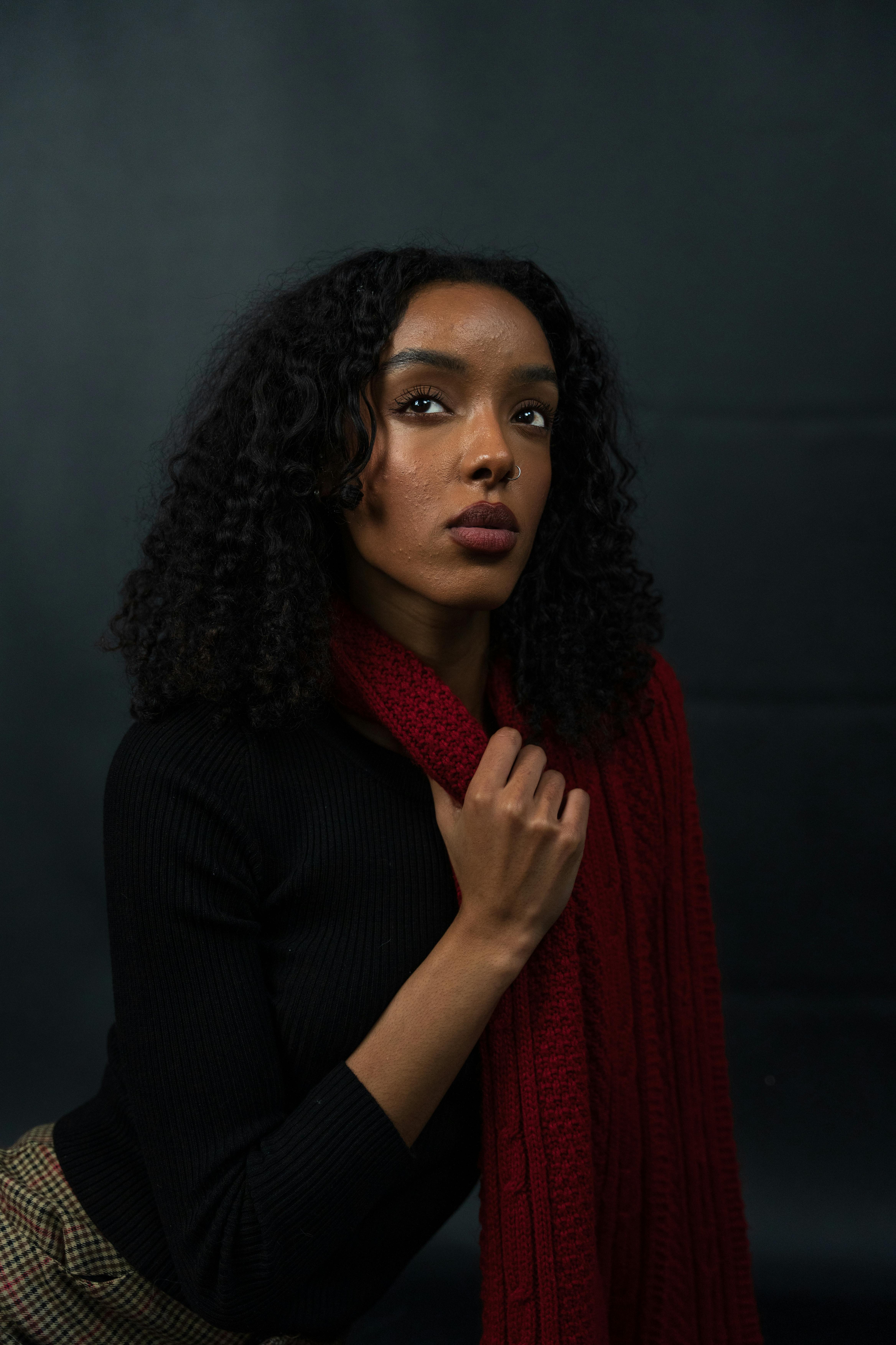 Portrait of Woman in Scarf · Free Stock Photo