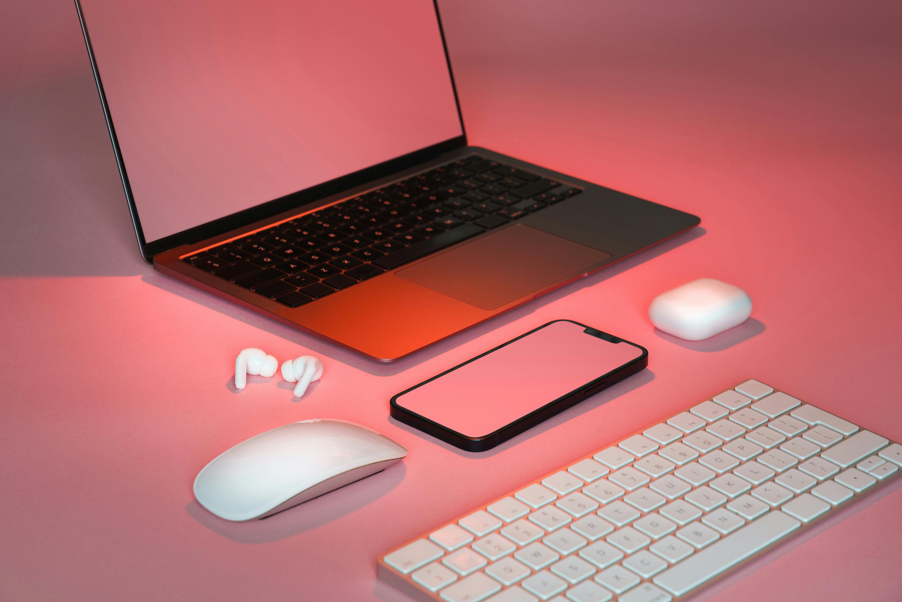 Wireless Electronics on Desk · Free Stock Photo